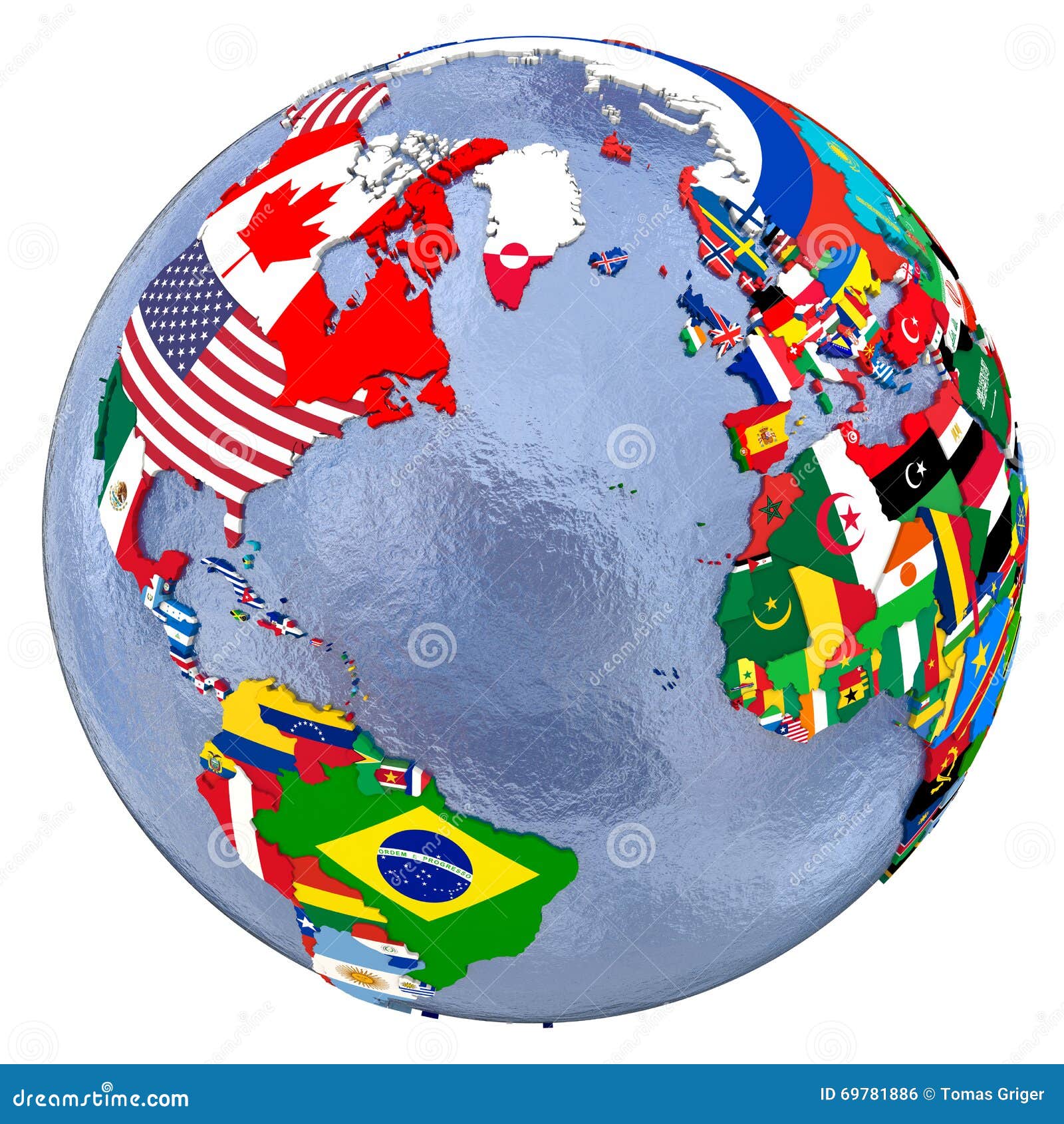 Mapa Político Del Hemisferio Norte Stock de ilustración - Ilustración ...