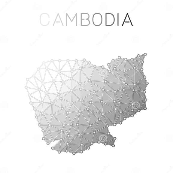 Mapa Poligonal Del Vector De Camboya Ilustración del Vector ... Mapa Poligonal Del Vector De Camboya Ilustración del Vector ...