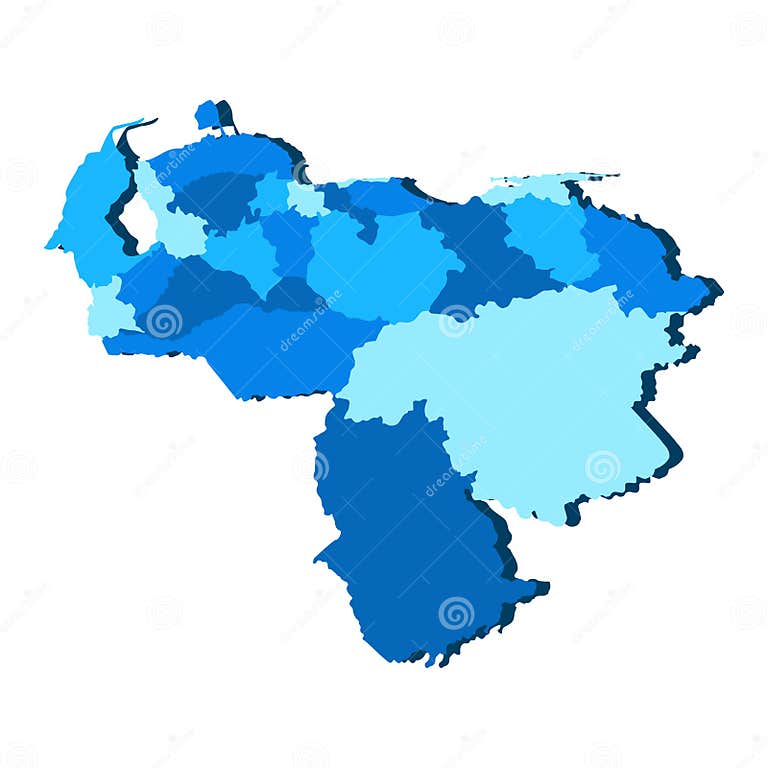 Mapa Político De Venezuela Ilustración Del Vector Ilustración De Color 115263303