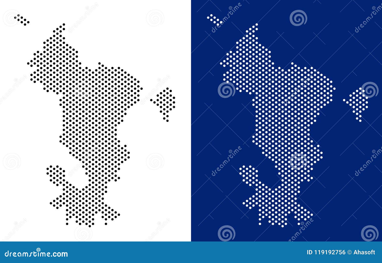 Mapa Punteado De La Isla De Mayotte Ilustración del Vector ...