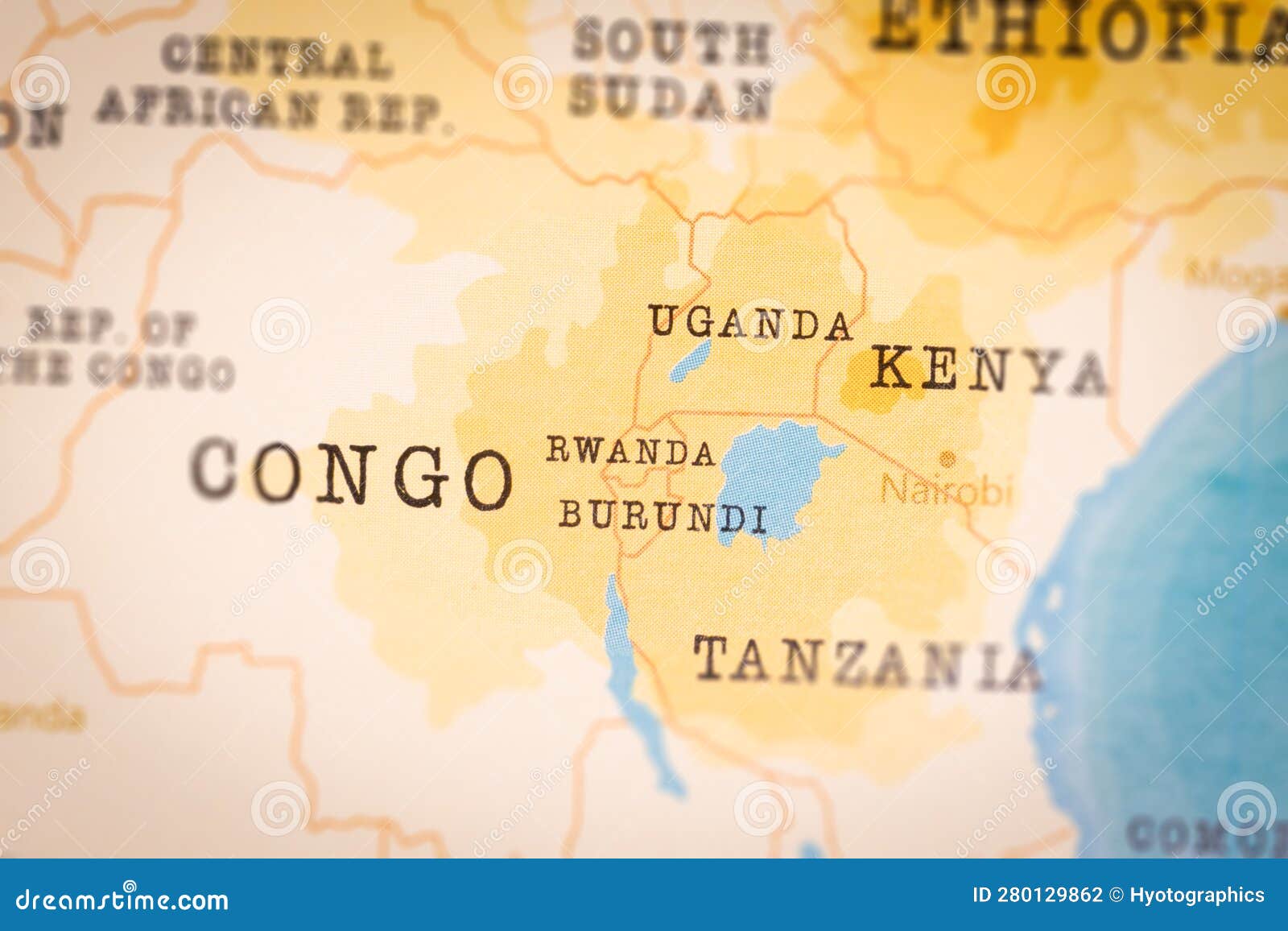 Mapa realista do ruanda. ilustração stock. Ilustração de terras - 280129862