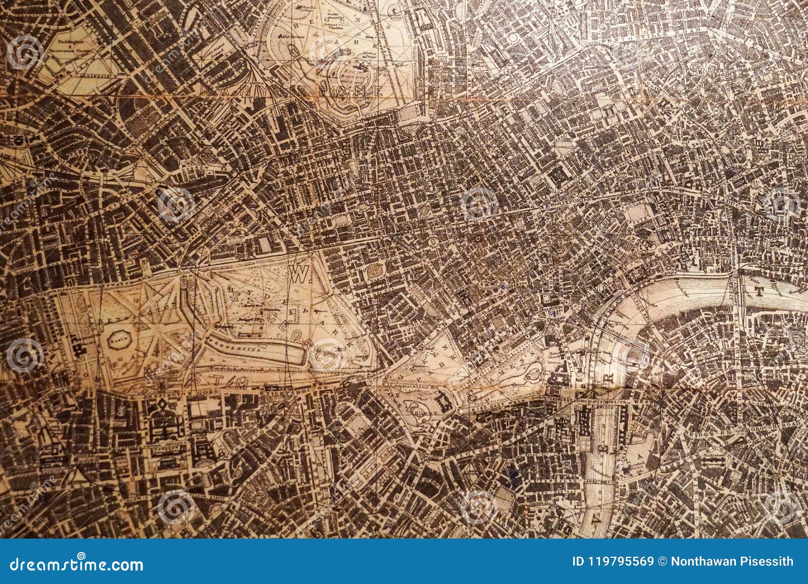 Mapa Retro Antigo Velho Do Vintage De Brown Imagem de Stock Editorial ...