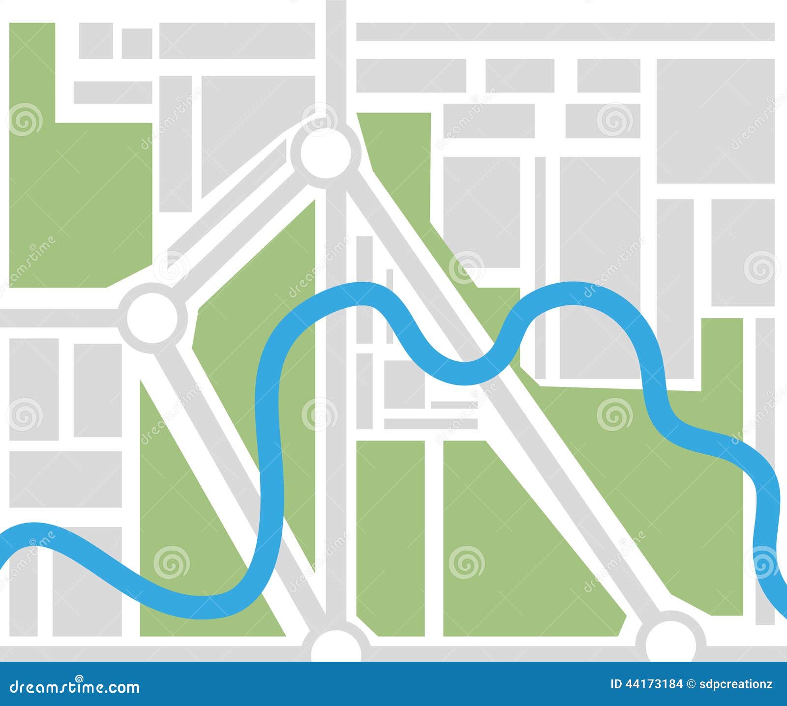 Mapa sem nome da cidade ilustração do vetor. Ilustração de centro ...