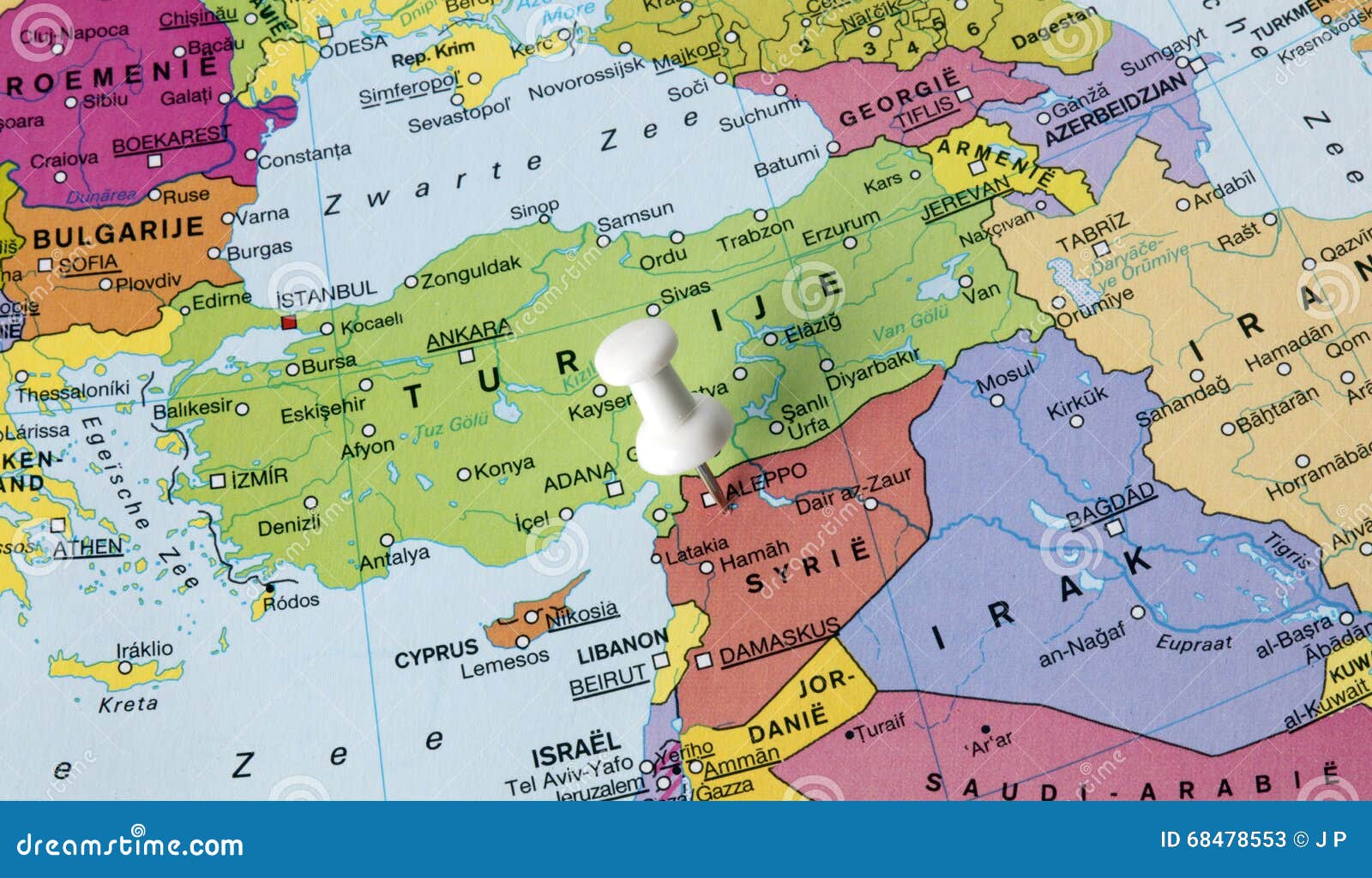 Mapa Syria W środkowym Wschodzie Obraz Stock - Obraz złożonej z irak ...