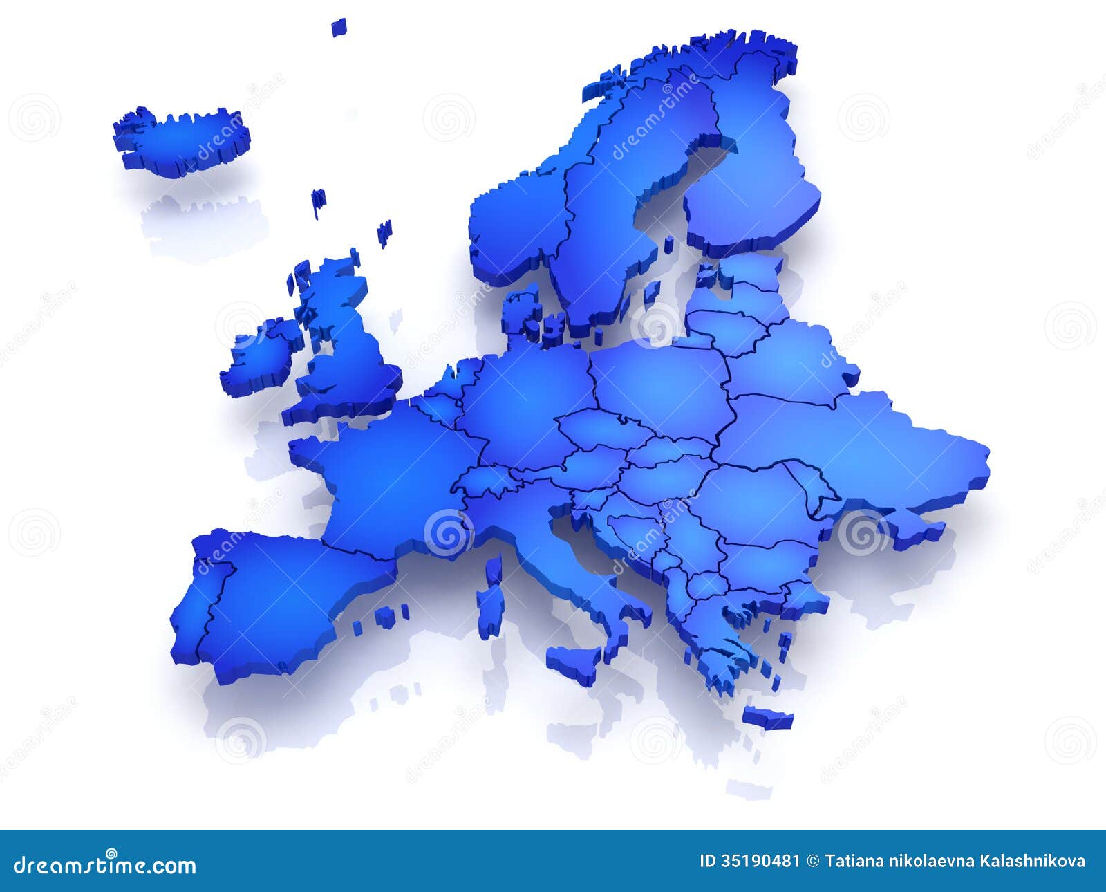 Mapa Tridimensional De Europa. Stock de ilustración - Ilustración de ...