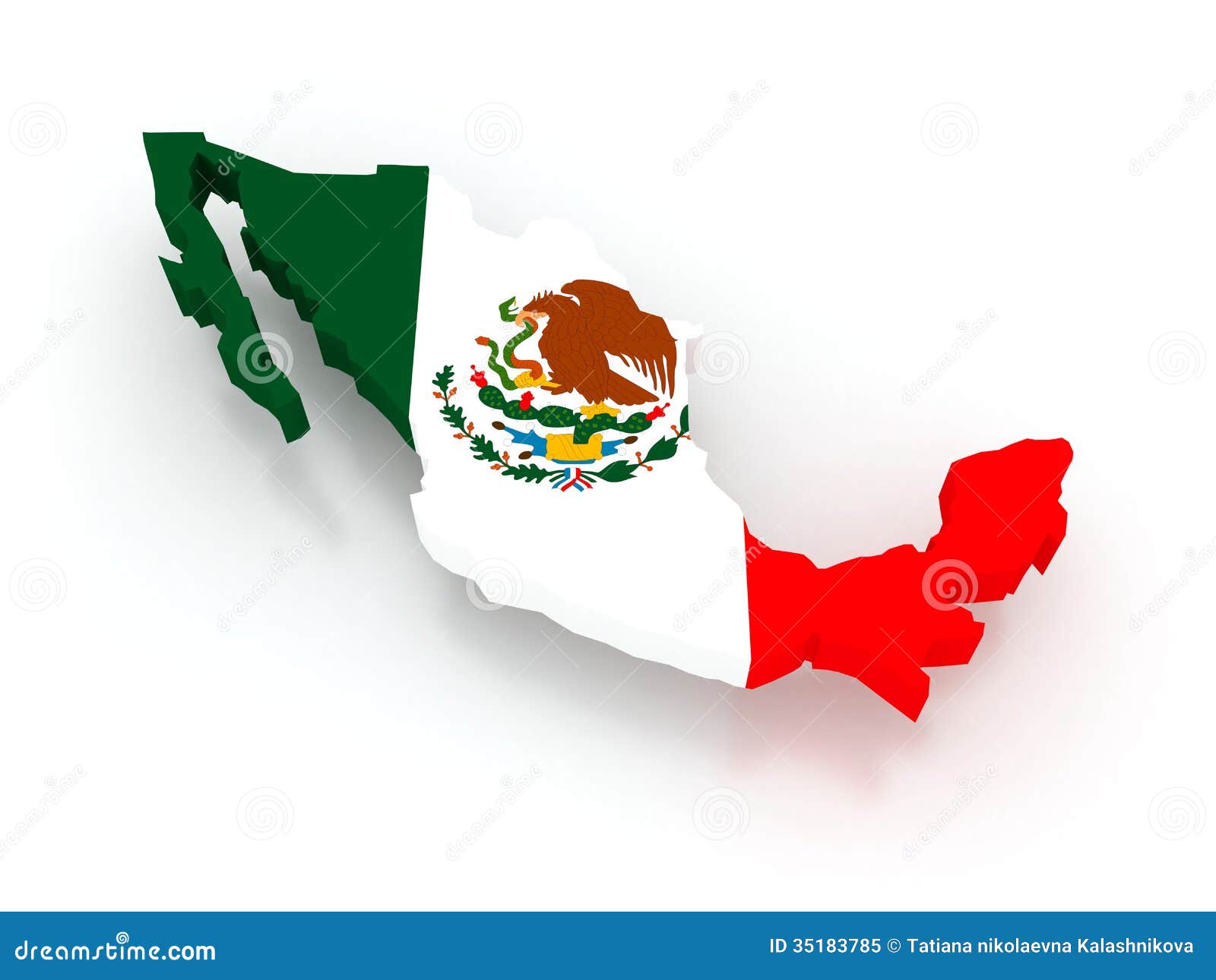 Mapa Tridimensional De México. Stock de ilustración - Ilustración de ...