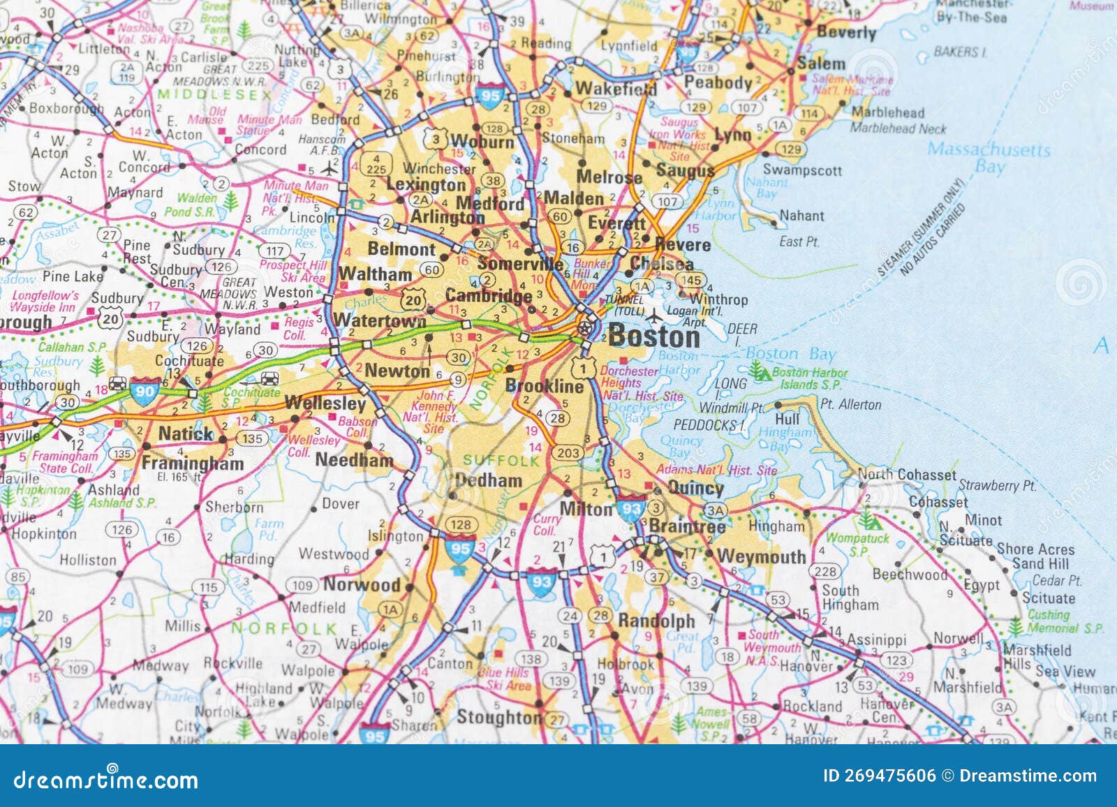 Mapa urbano de boston usa. stock de ilustración. Ilustración de fino ...