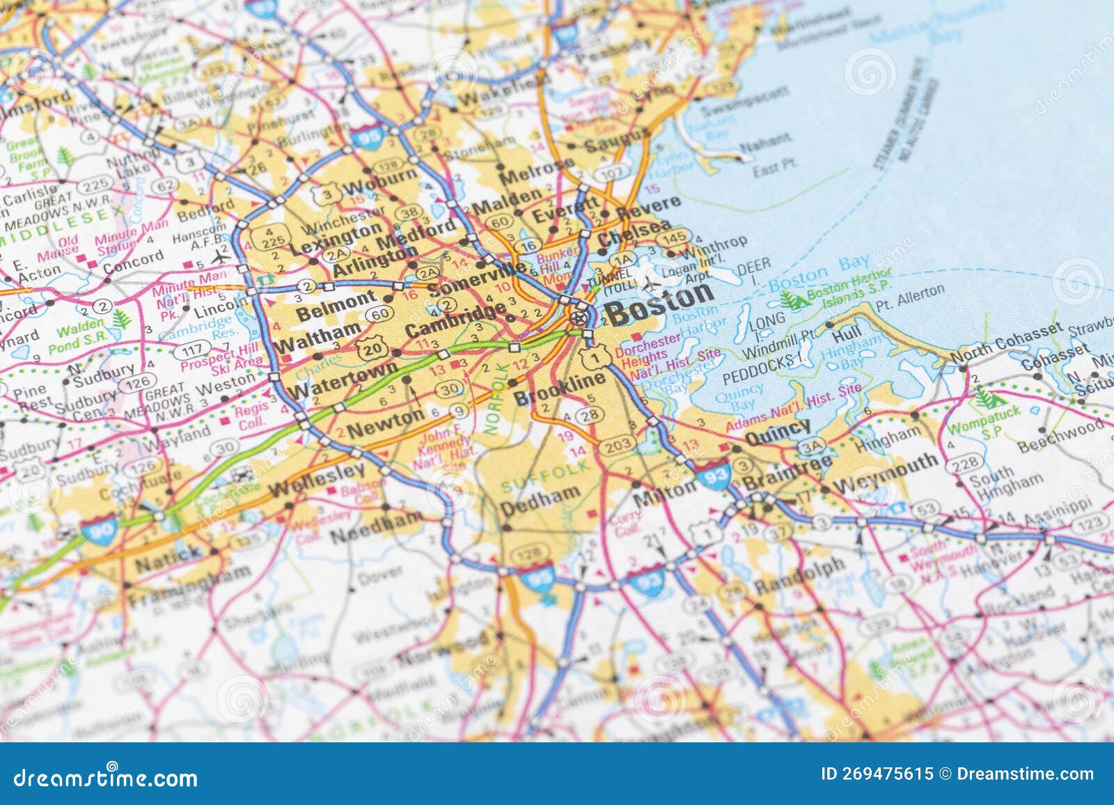 Mapa urbano de boston usa. stock de ilustración. Ilustración de mano ...