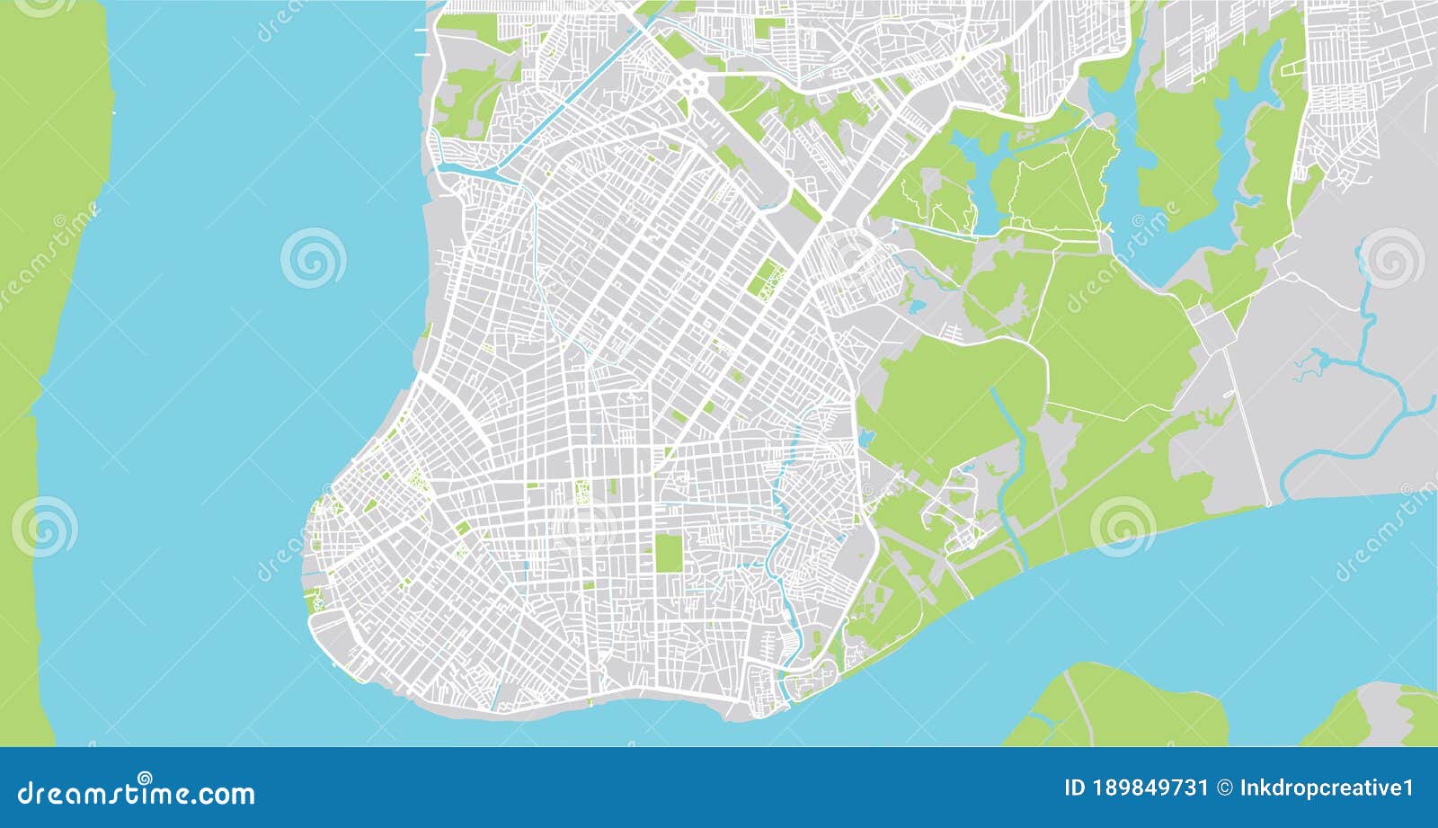 Mapa Urbano Vectorial De Belem Brasil Ilustración del Vector ...