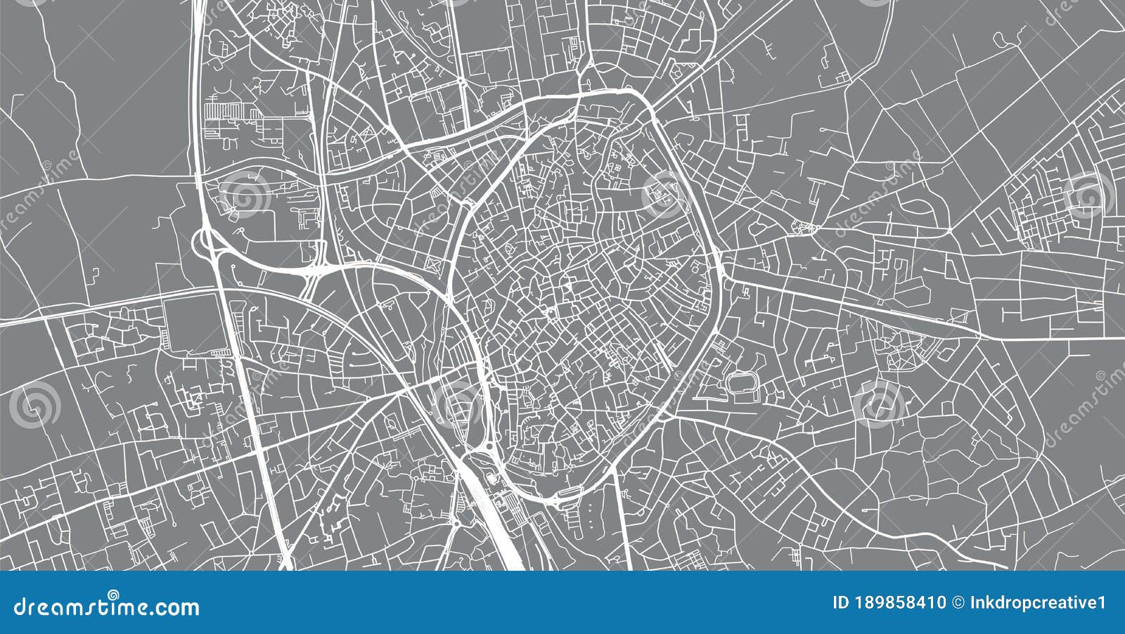 Mapa Urbano Vectorial Urbano De Brujas Belgium Ilustración del Vector ...