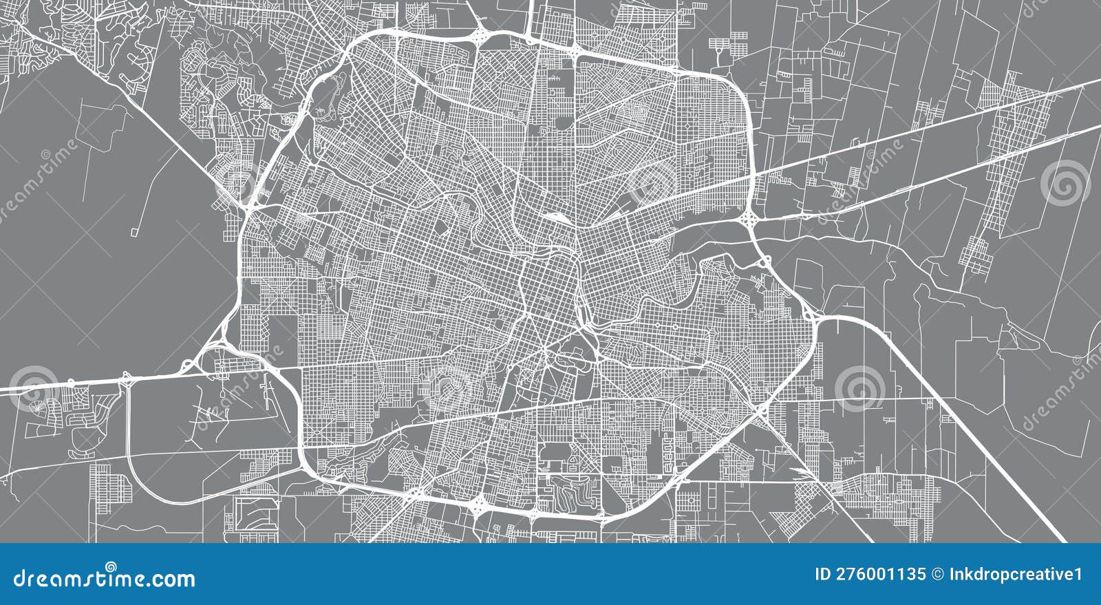 Mapa Urbano Vectorial De Cordoba Argentina Ilustración del Vector ...