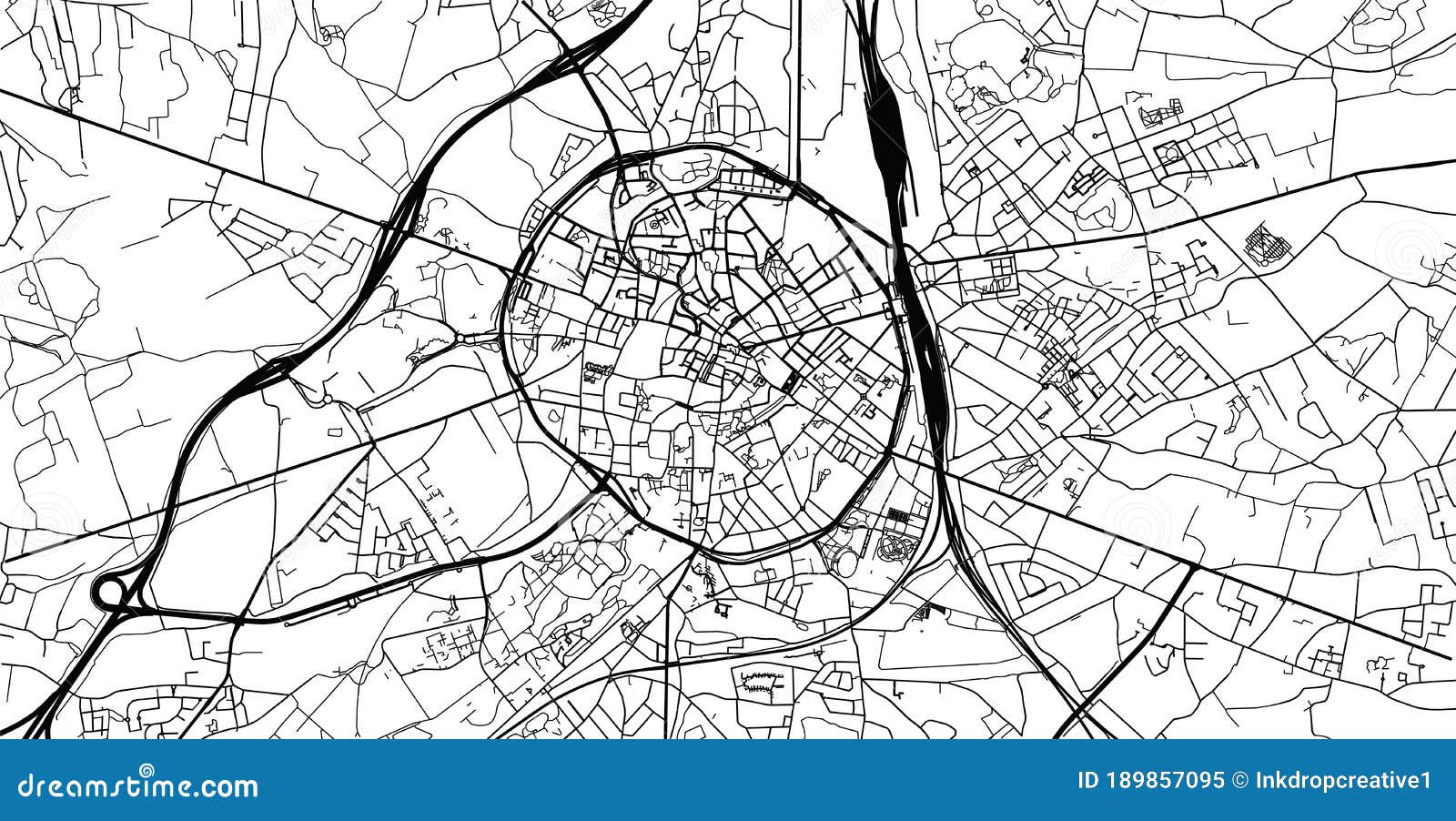 Mapa Urbano Vectorial Urbano De Leuven Belgium Ilustración del Vector ...