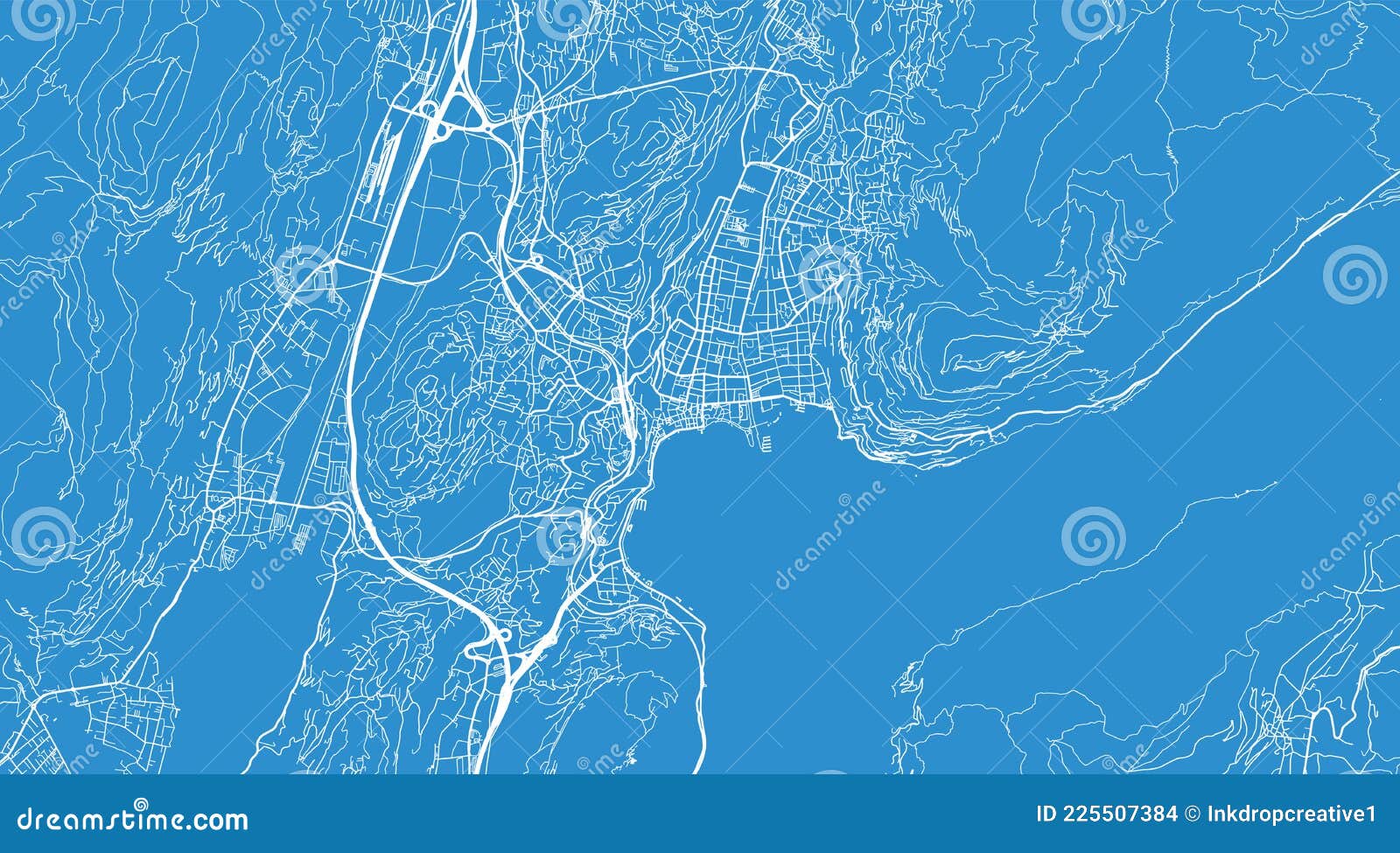 Mapa Urbano Vectorial De Lugano Suiza Europa Ilustración del Vector ...