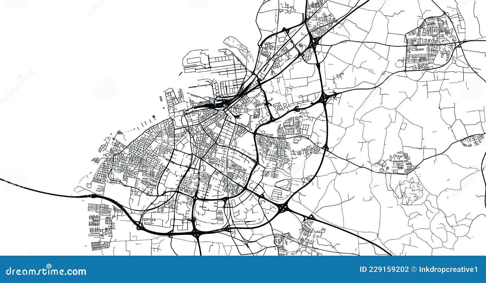 Mapa Urbano Vectorial De Malmo Suecia Europa Ilustración del Vector ...