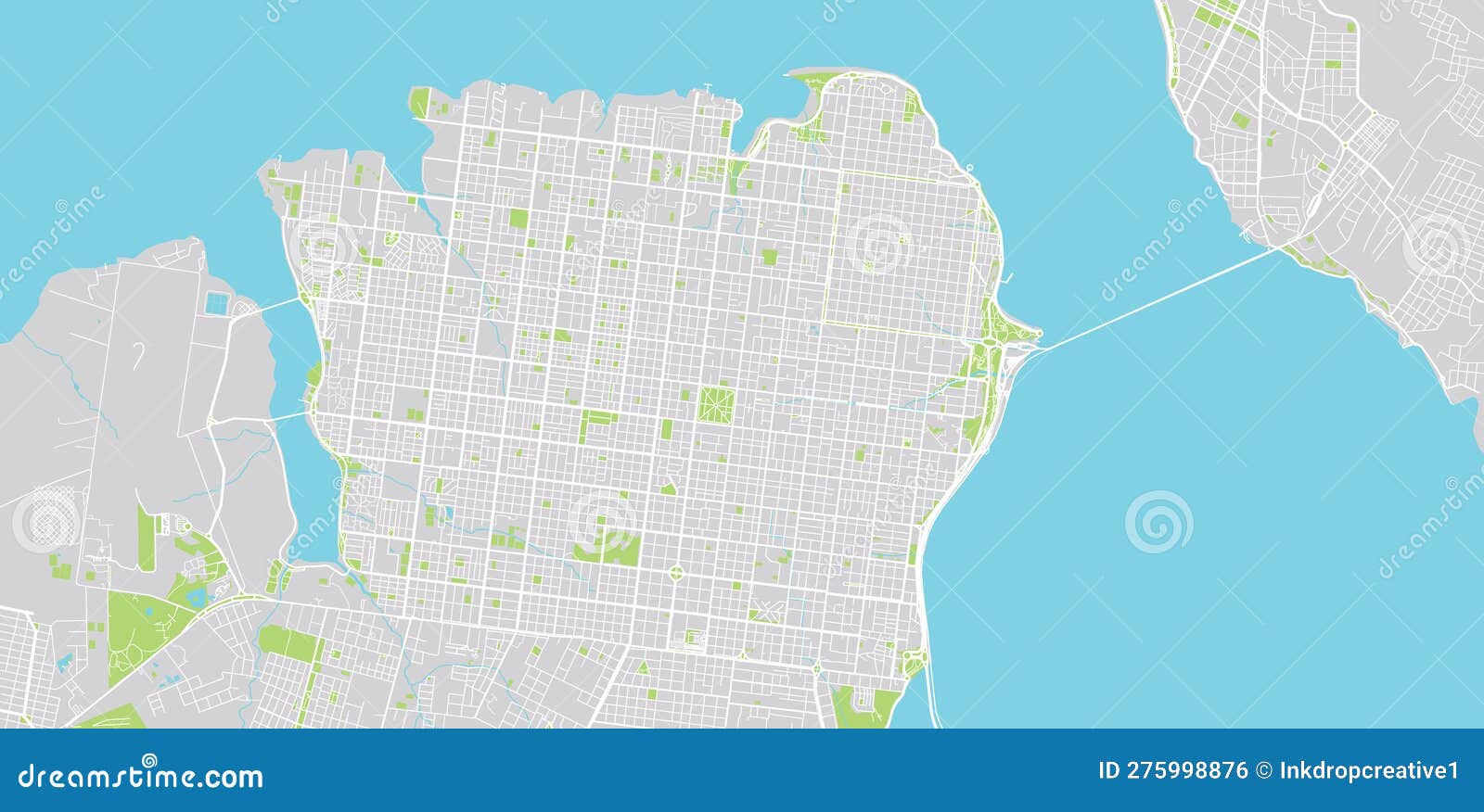 Mapa Urbano Vectorial De Posadas Argentina Ilustración del Vector ...