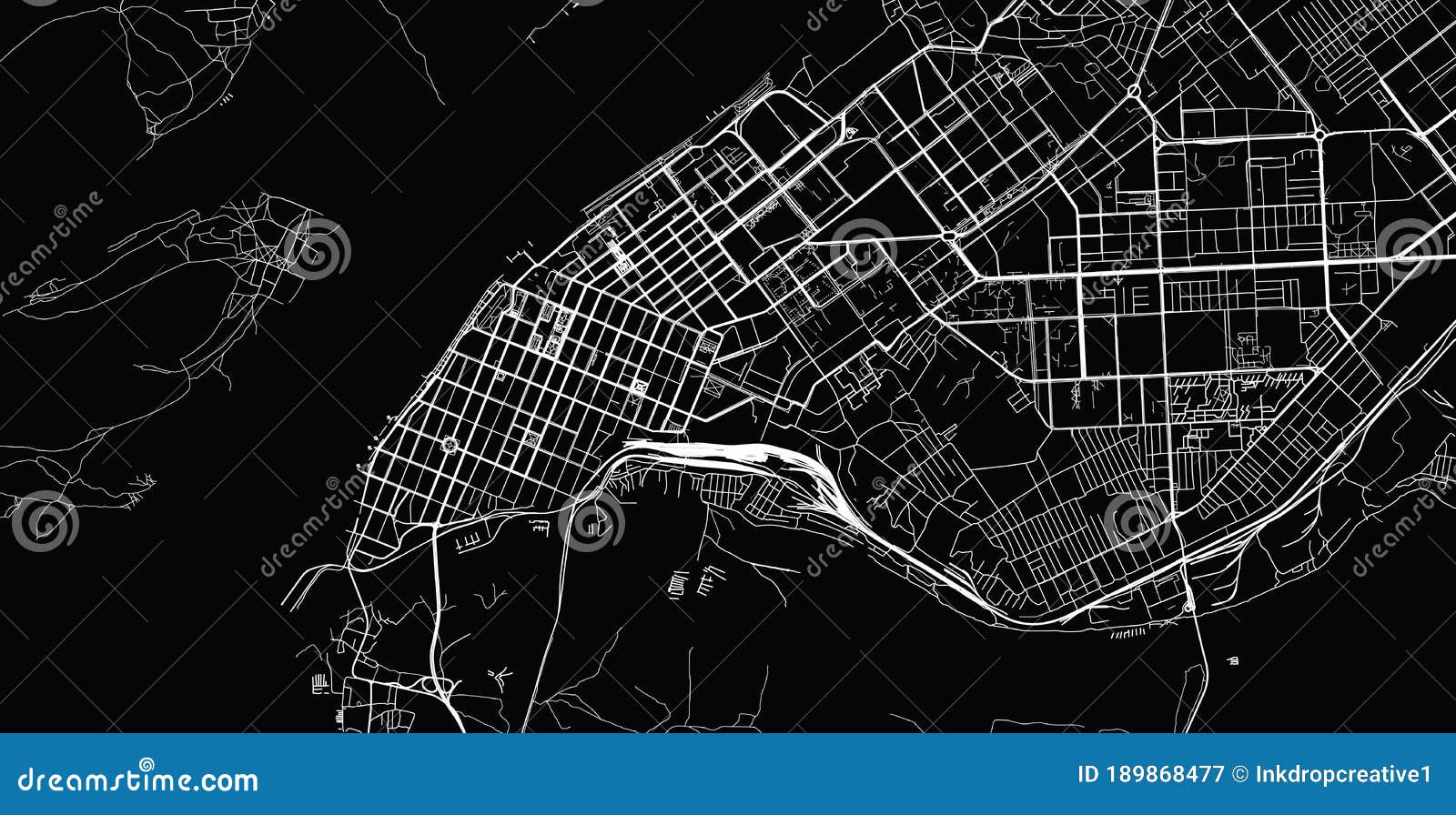 Mapa Urbano Vectorial De Samara Rusia Ilustración del Vector ...