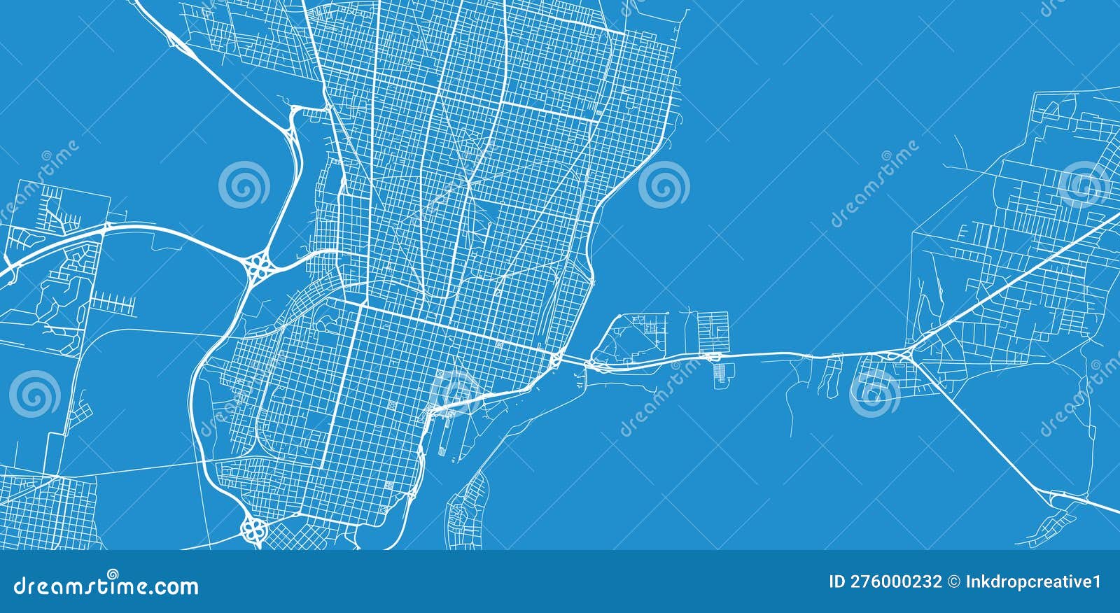 Mapa Urbano Vectorial De Santa Fe Argentina Ilustración del Vector ...