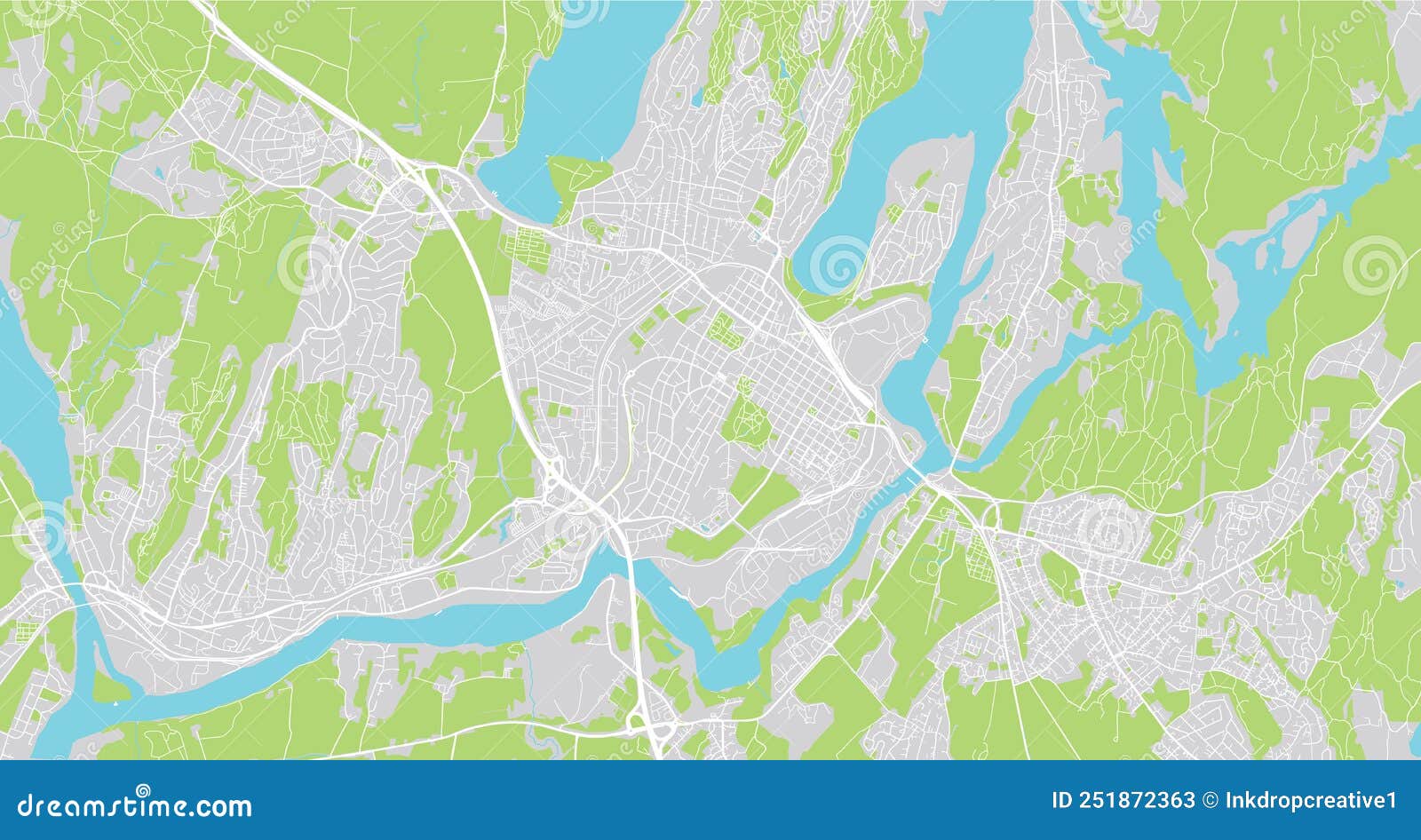 Mapa Urbano Vectorial Urbano De Sarpsborg Norway Europe Ilustración del ...