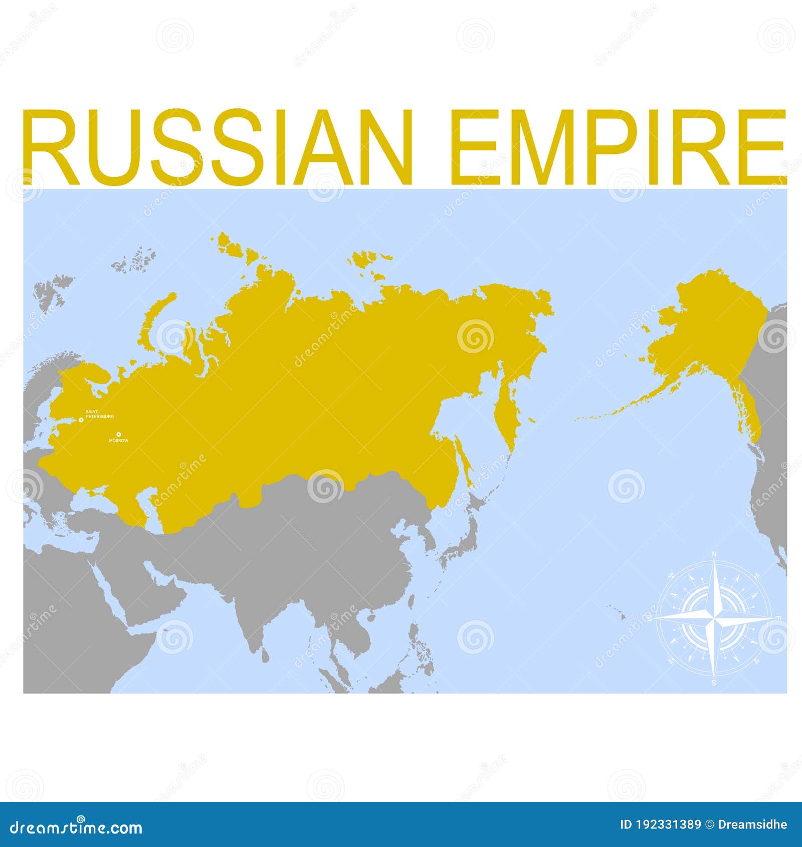 Mapa Vectorial Del Imperio Ruso Ilustración del Vector - Ilustración de ...