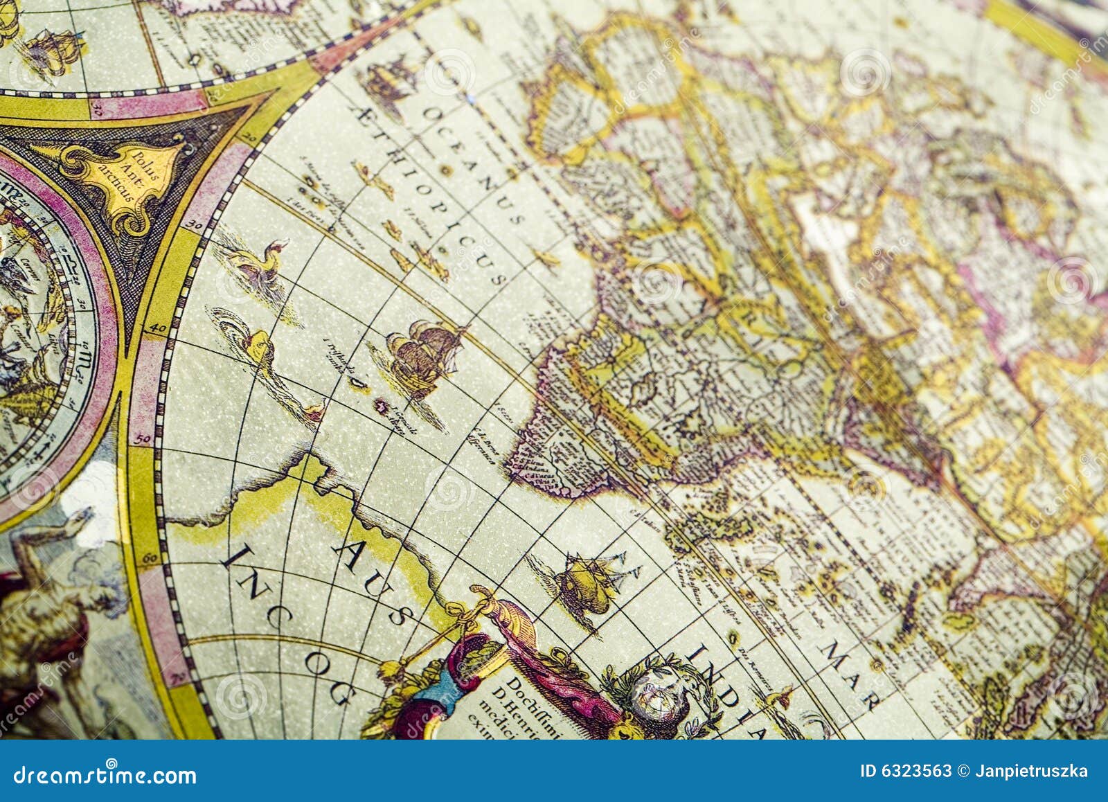 Mapa velho do mundo imagem de stock. Imagem de continente - 6323563