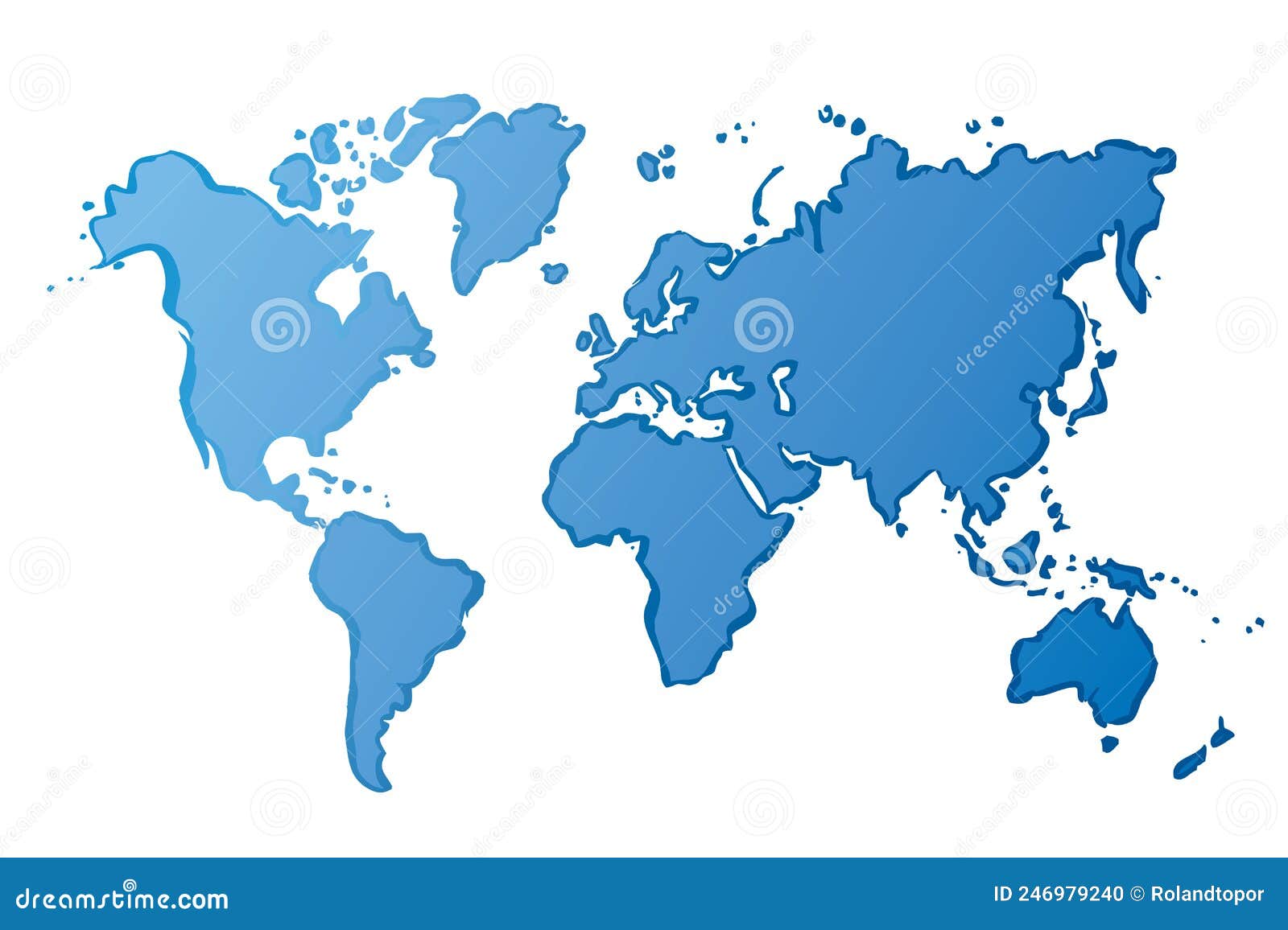 Mapa vetorial do mundo ilustração stock. Ilustração de desenho - 246979240