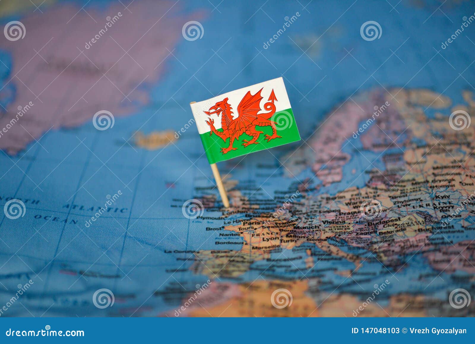 Mapa z flag? Walia obraz stock. Obraz złożonej z kartografia - 147048103