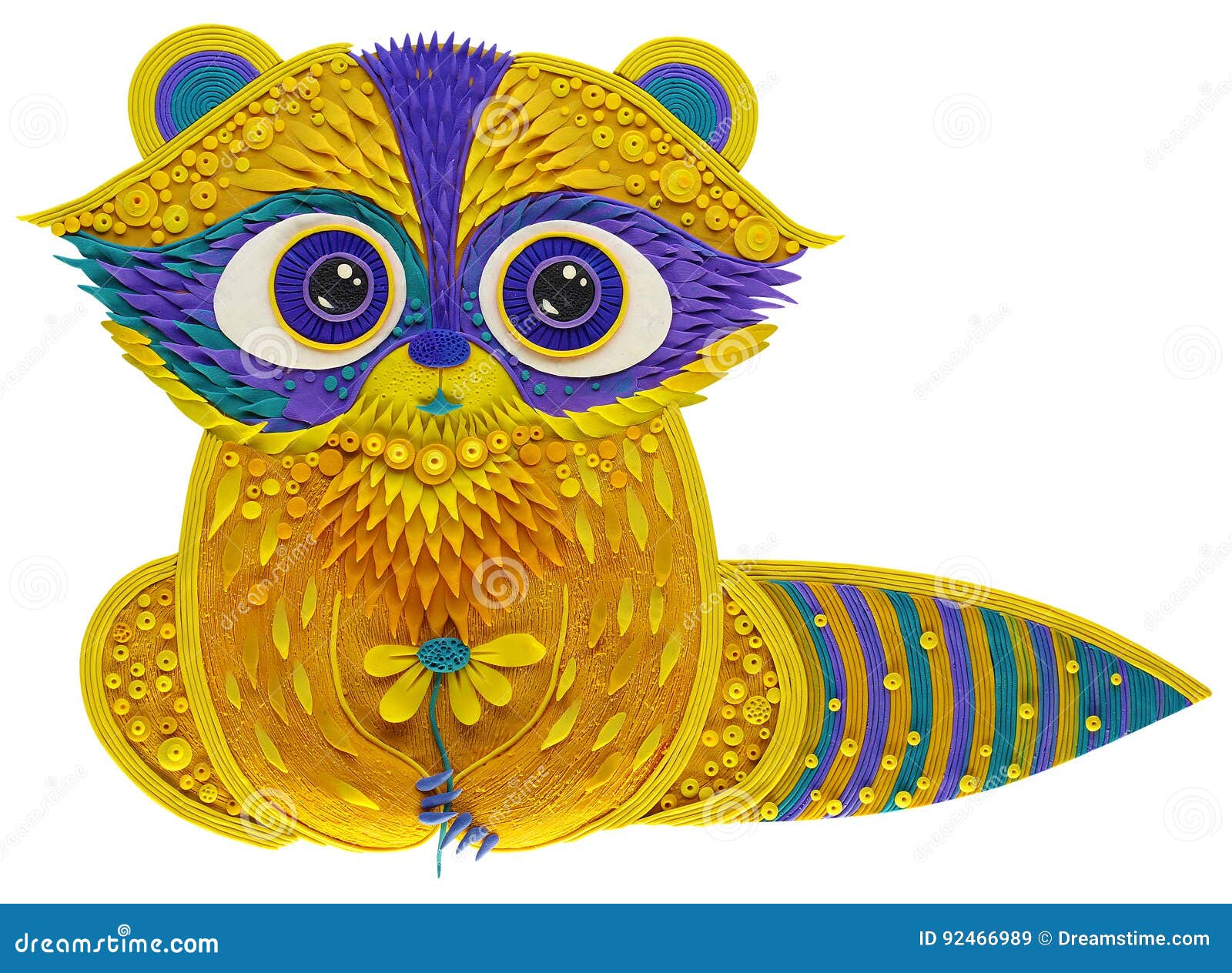 Mapache Azul-amarillo Del Plasticine Imagen de archivo - Imagen de ...