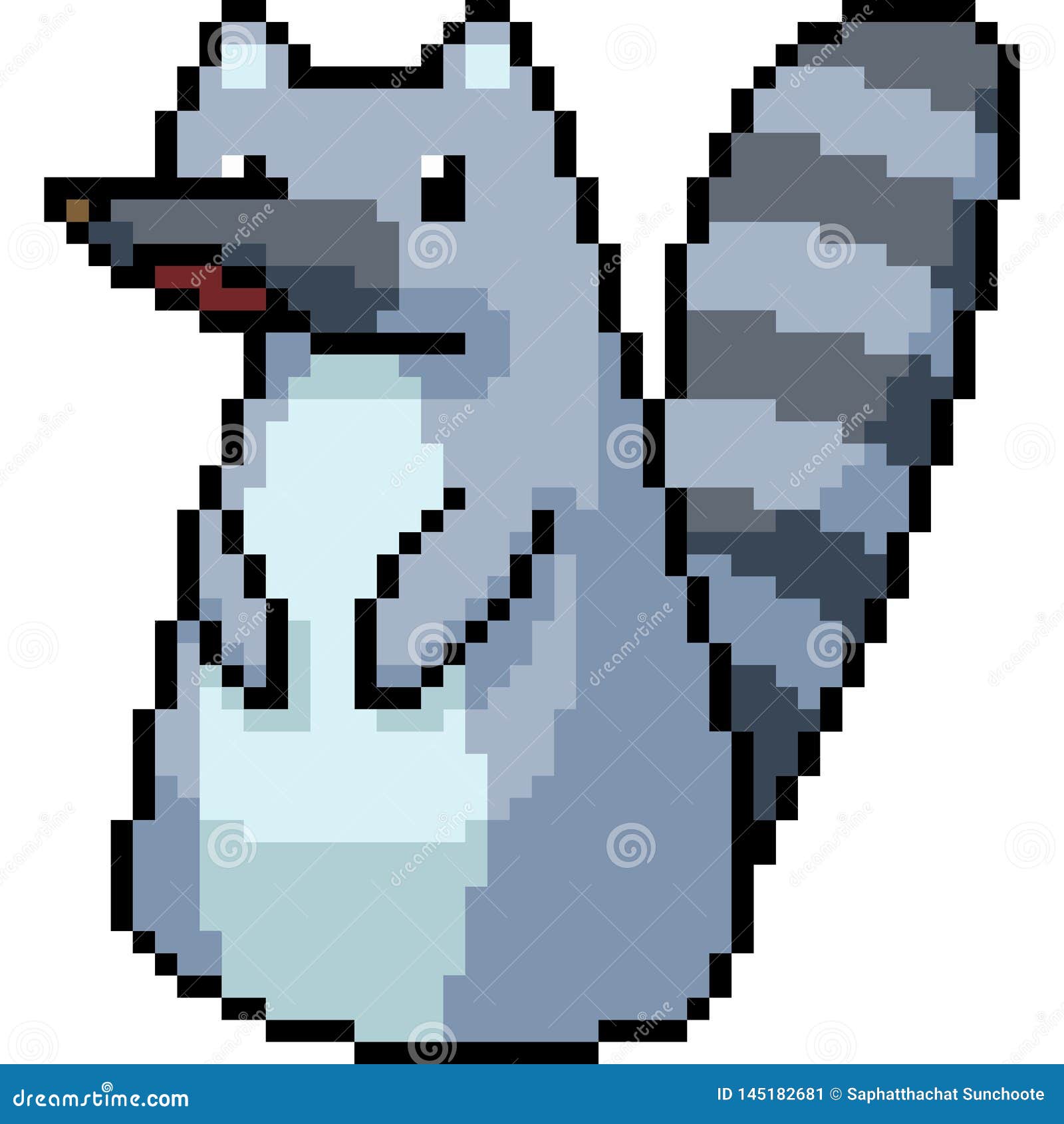 Mapache Del Arte Del Pixel Del Vector Ilustración del Vector ...