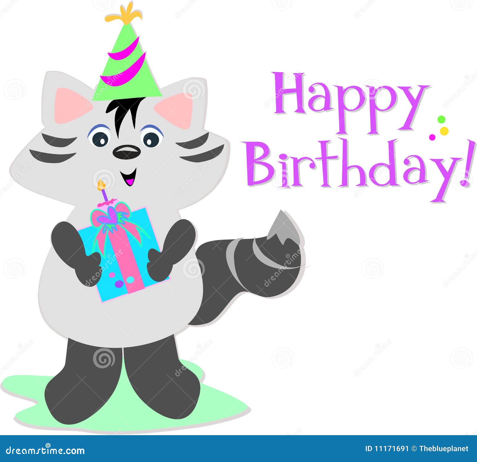 Mapache Del Feliz Cumpleaños Ilustración del Vector - Ilustración de ...