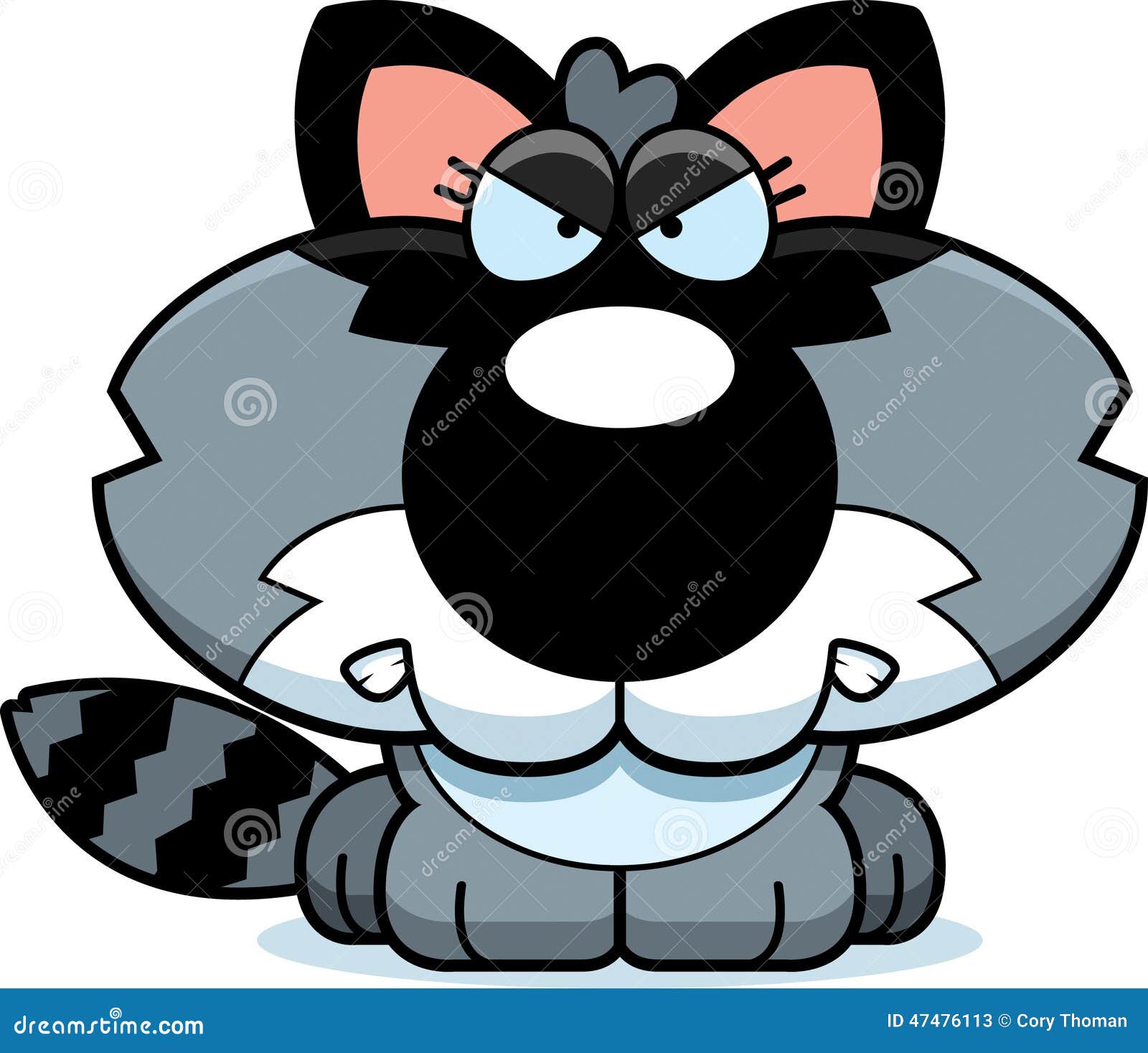 Mapache Enojado De La Historieta Ilustración del Vector - Ilustración ...