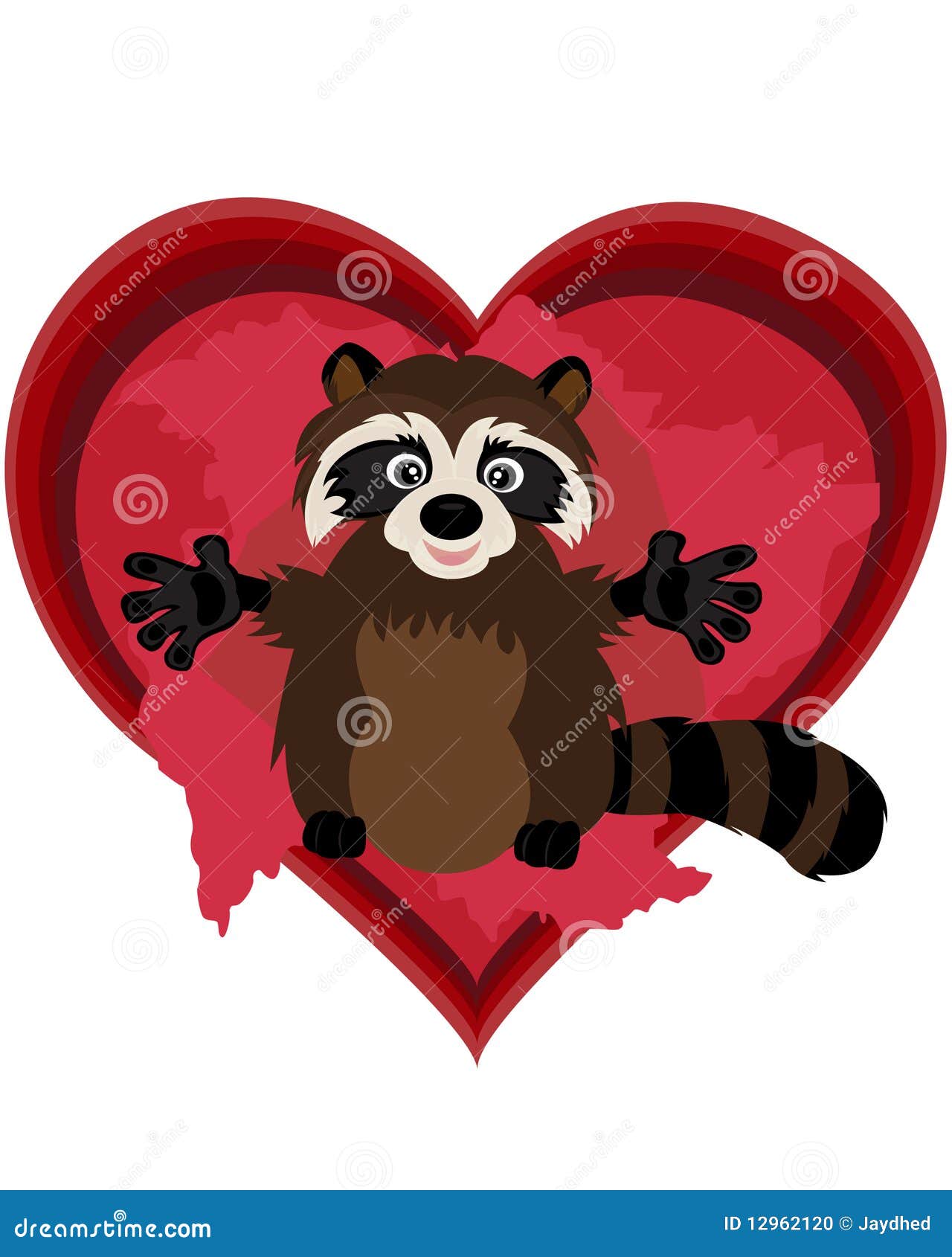 Mapache lindo stock de ilustración. Ilustración de sonriente - 12962120