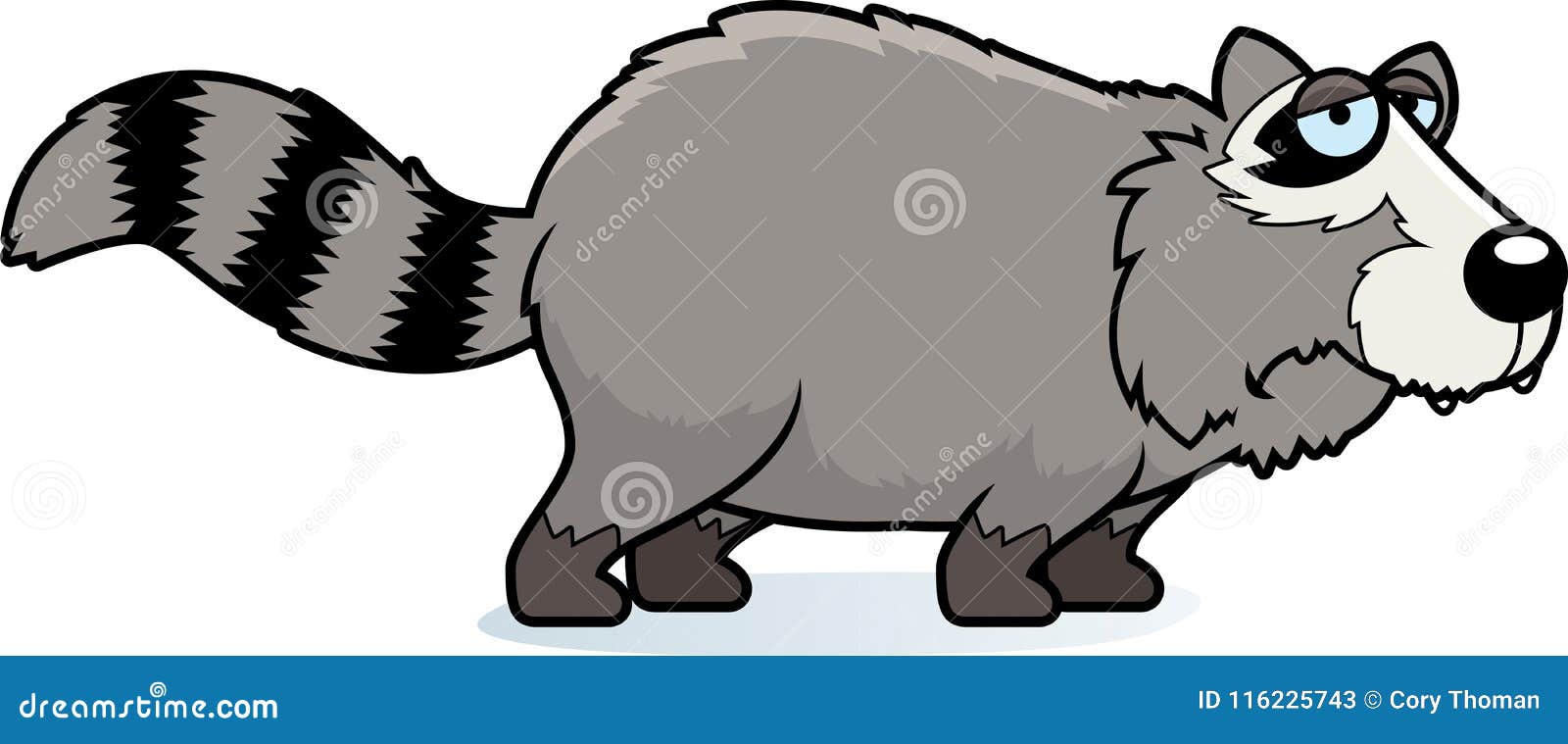 Mapache Triste De La Historieta Ilustración del Vector - Ilustración de ...