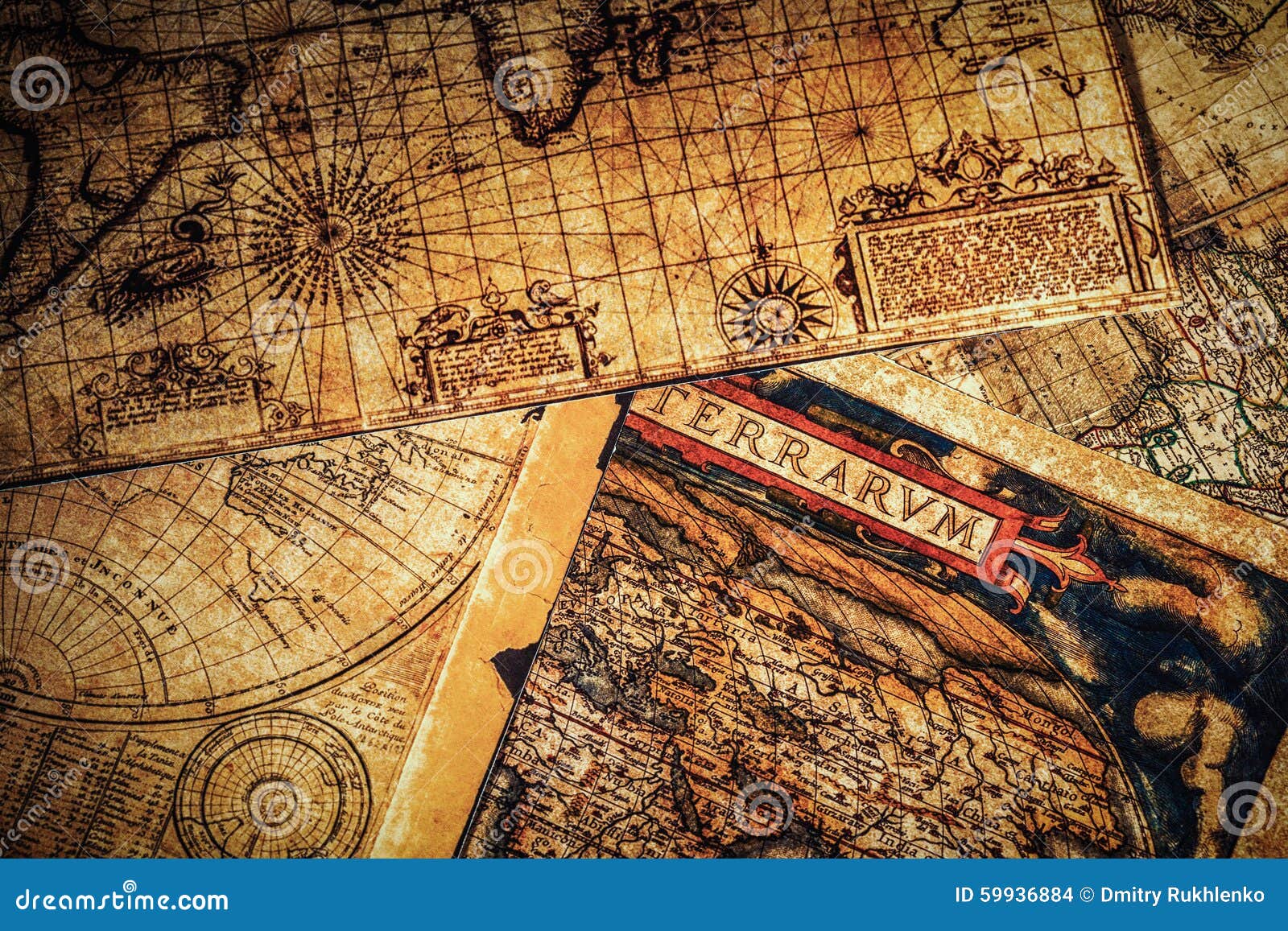 Mapas Antiguos Del Viejo Vintage Foto de archivo - Imagen de ...