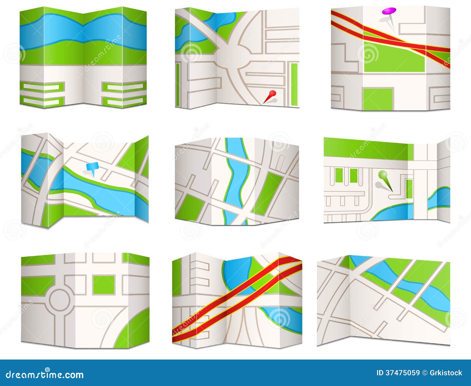 Mapas da cidade ilustração do vetor. Ilustração de geografia - 37475059