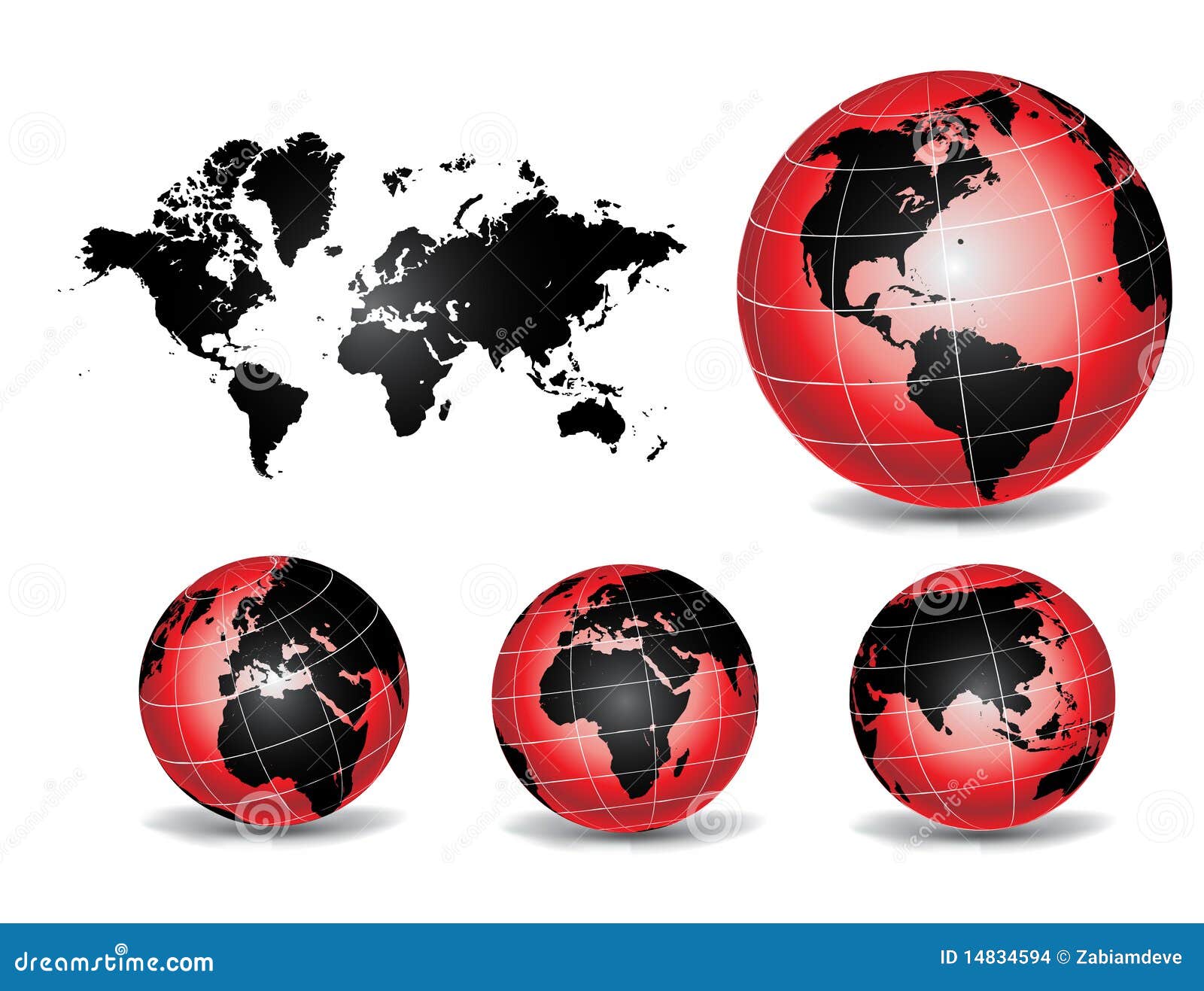 Mapas do globo do mundo ilustração do vetor. Ilustração de geografia ...