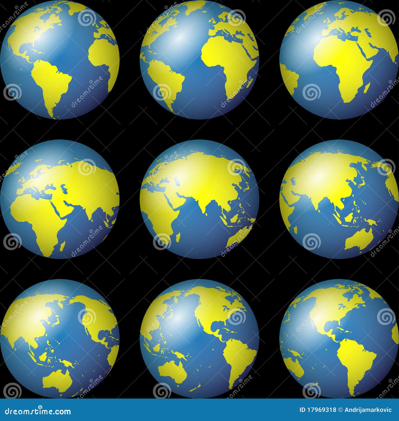 Mapas do globo do mundo ilustração stock. Ilustração de global - 17969318