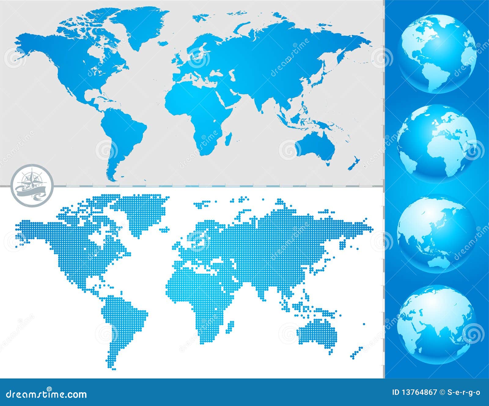 Mapas e globo de mundo ilustração do vetor. Ilustração de levantou ...