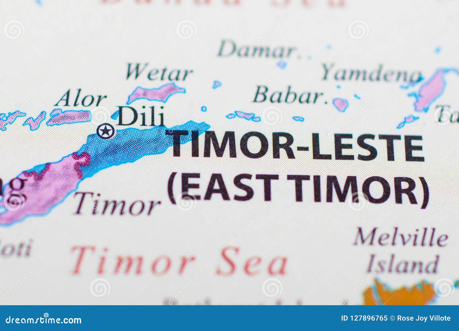 Mapf De Timor Oriental O De Timor-Leste Imagen de archivo - Imagen de ...