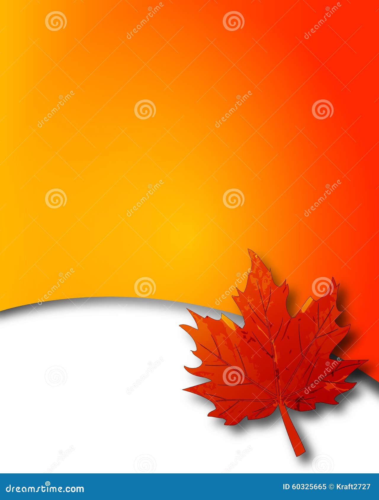 Maple Autumn Leaf on Paper Background Stock Vector - Illustration of ...