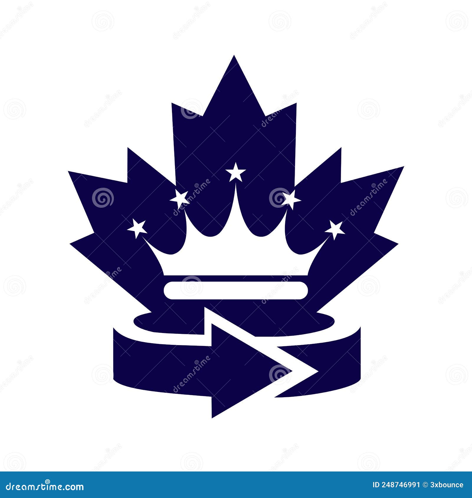 Maple Crown Logo Design. Canadian King Crown Logo Stock Vector ...