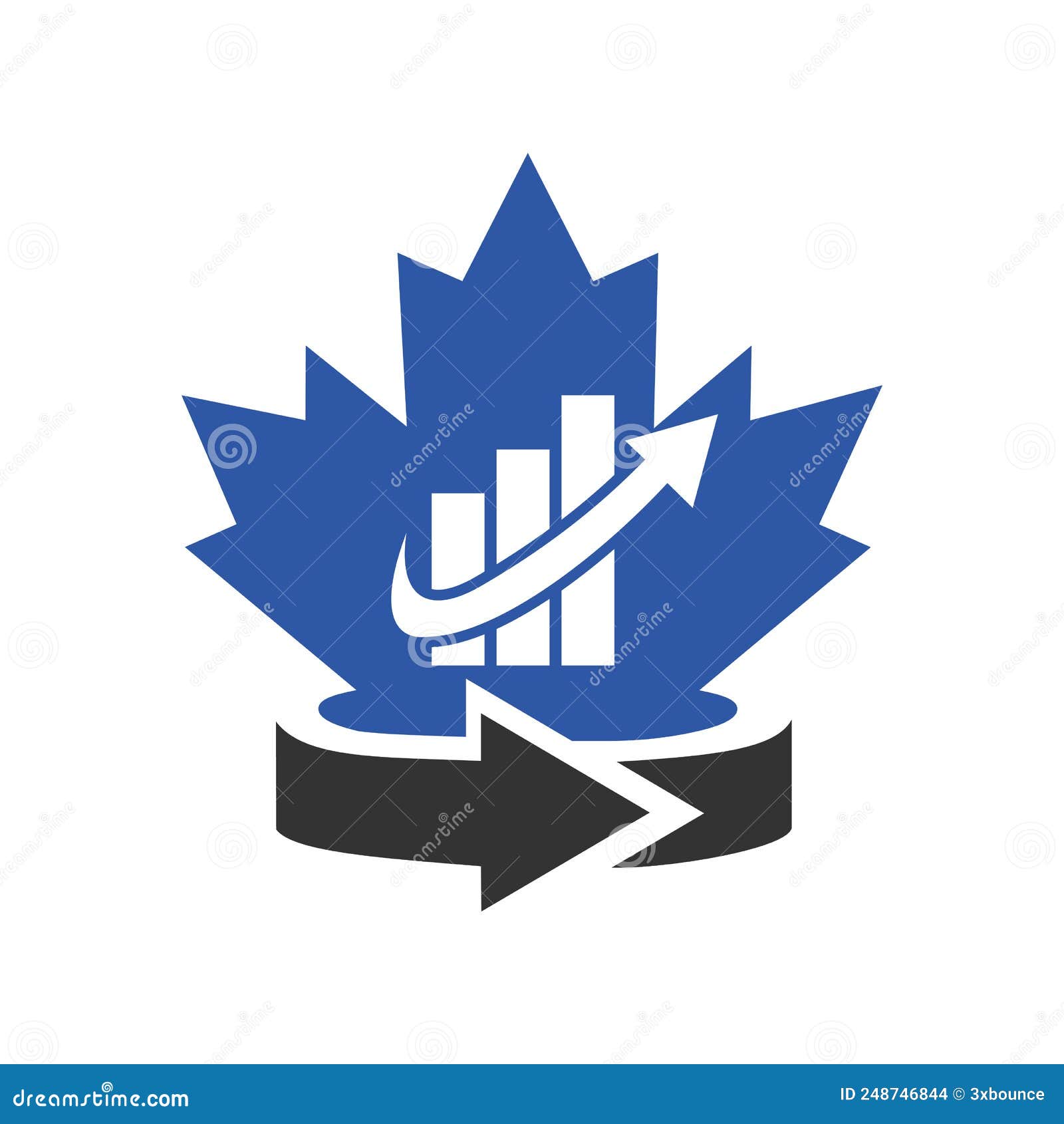 Maple Financial Logo Design. Canadian Financial Logo Stock Vector ...