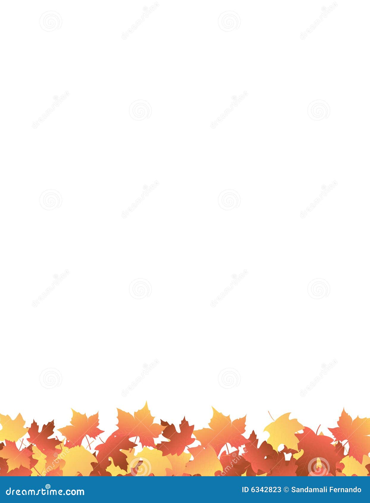 Maple Footer / Autumn Leaves Stock Illustration - Illustration of card ...