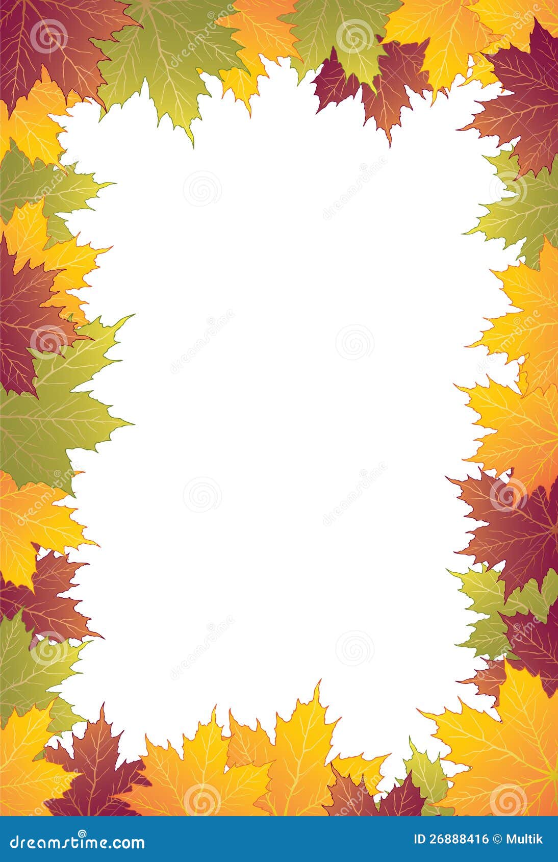 Maple frame stock vector. Illustration of decoration - 26888416