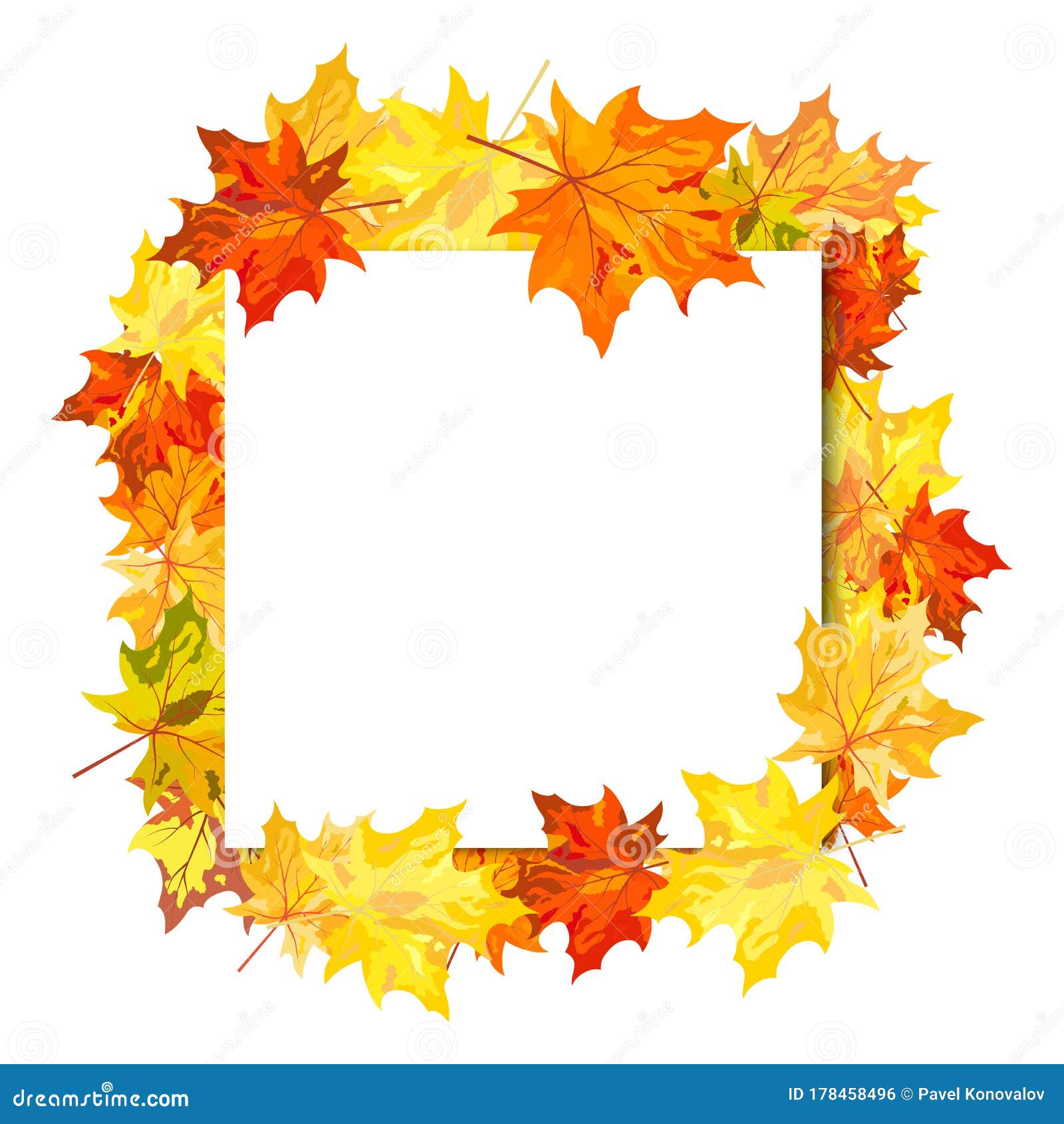 Maple Frame stock vector. Illustration of plant, forest - 178458496