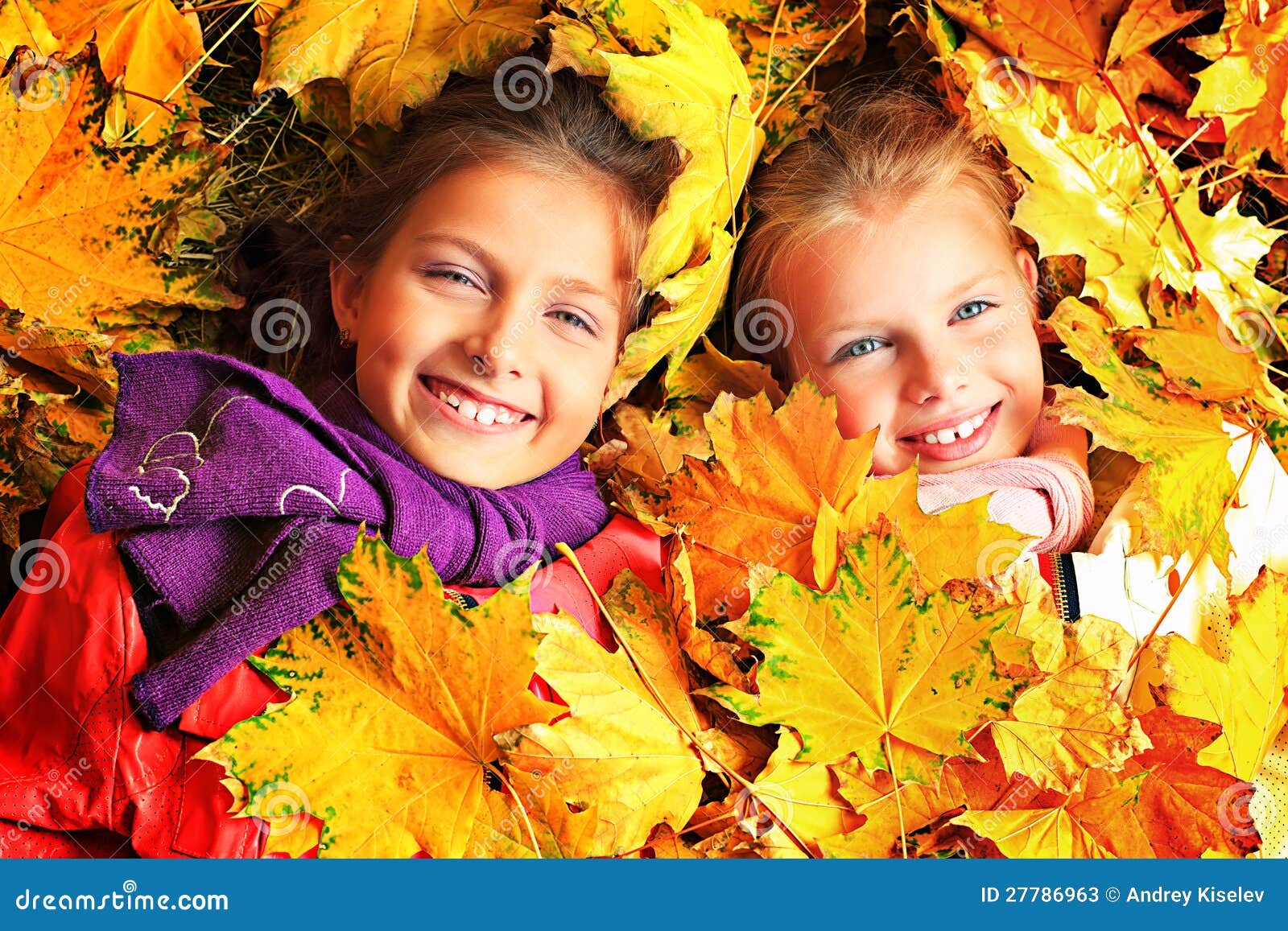 Maple girls stock image. Image of girls, leafage, children - 27786963