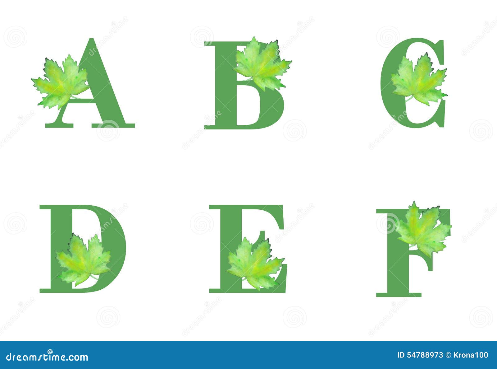 Maple Leaf Alphabet. Set 1 stock vector. Illustration of beauty - 54788973