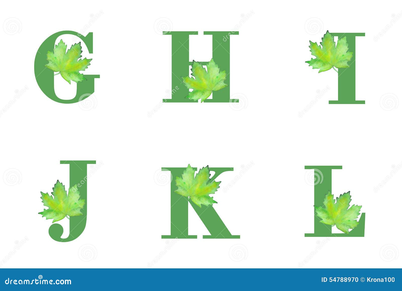 Maple Leaf Alphabet. Set 2 stock vector. Illustration of color - 54788970