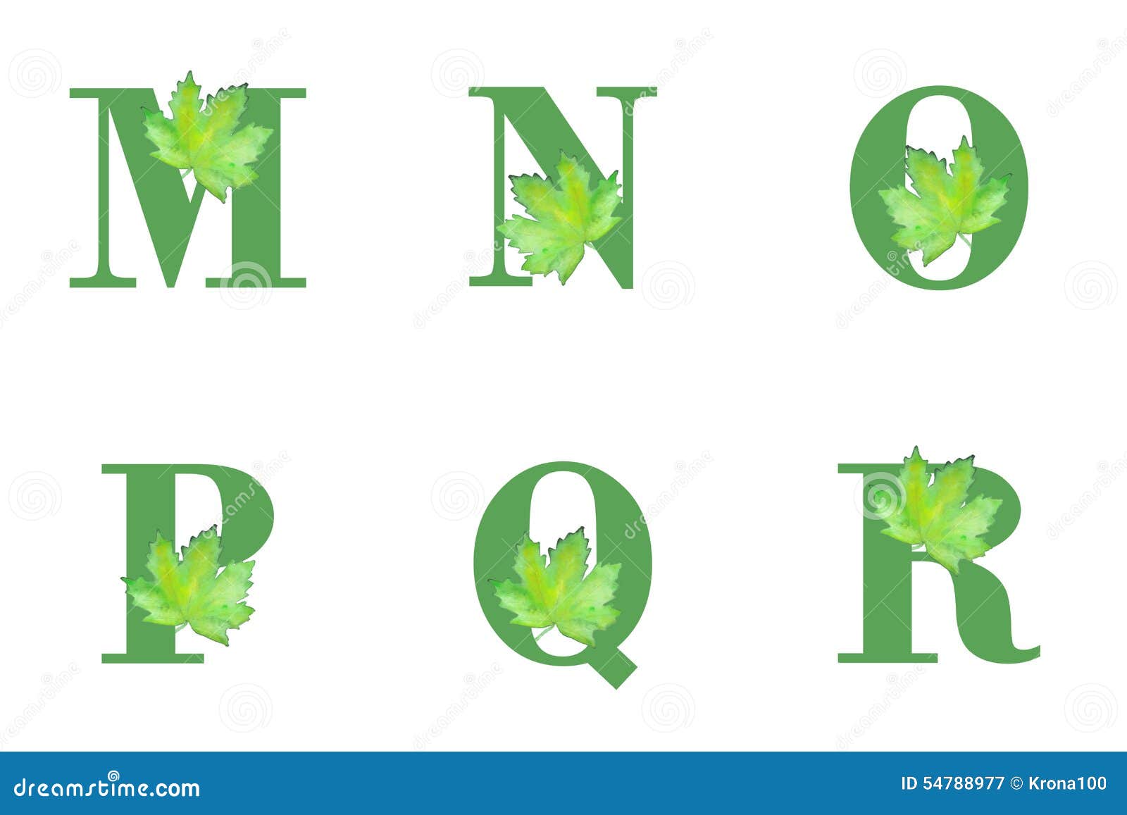 Maple Leaf Alphabet. Set 3 stock vector. Illustration of hand - 54788977