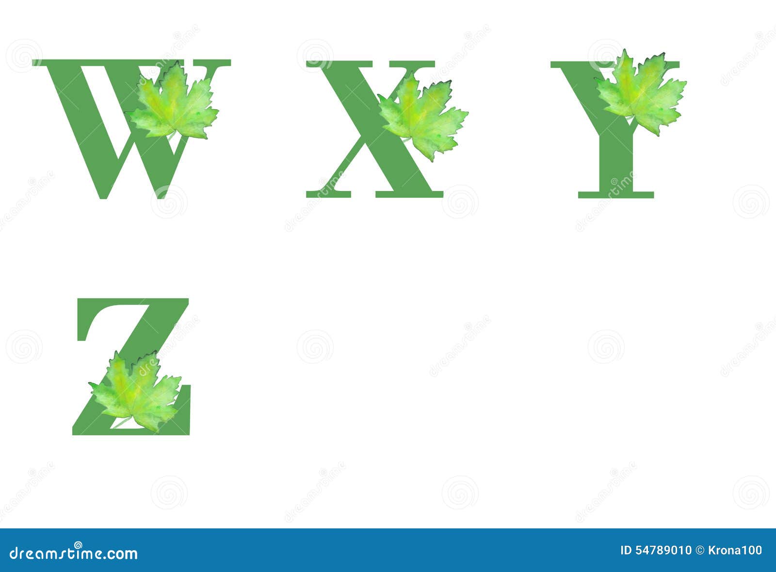 Maple Leaf Alphabet. Set 5 stock vector. Illustration of edge - 54789010