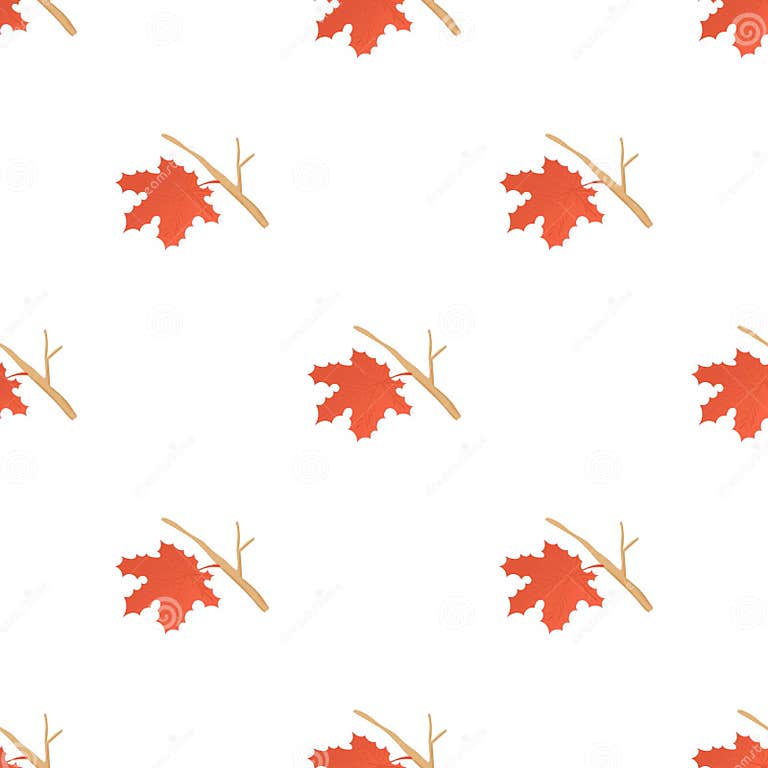 Maple Leaf with Branch Pattern Seamless Vector Stock Vector ...